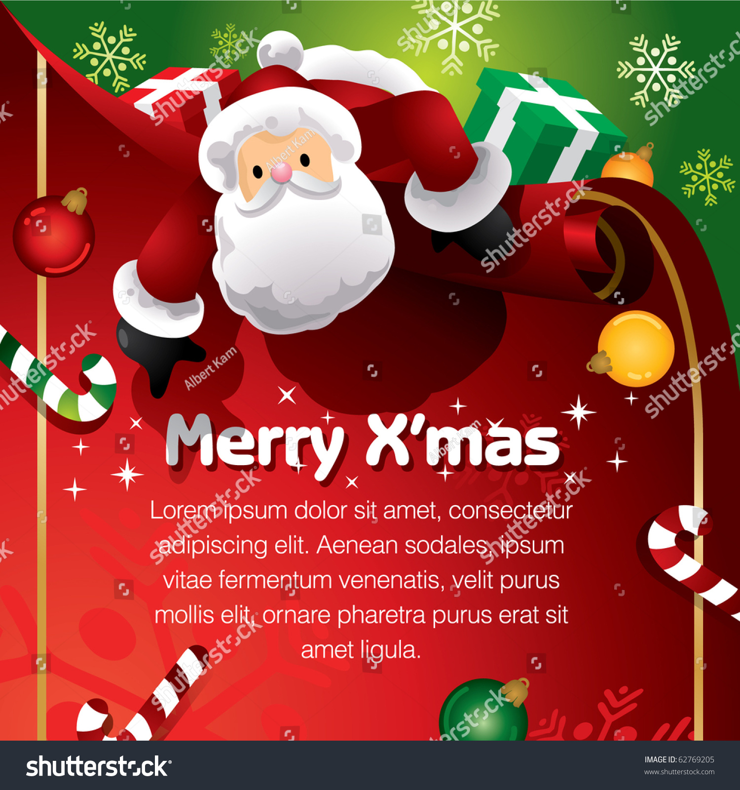Santa Present Template Stock Vector (Royalty Free) 62769205