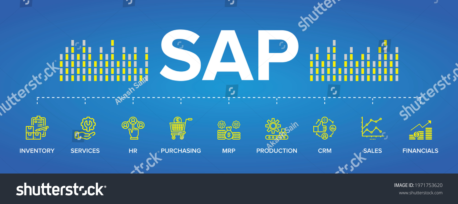 Sap Enterprise Resource Planning Erp Construction Stock Vector (Royalty ...