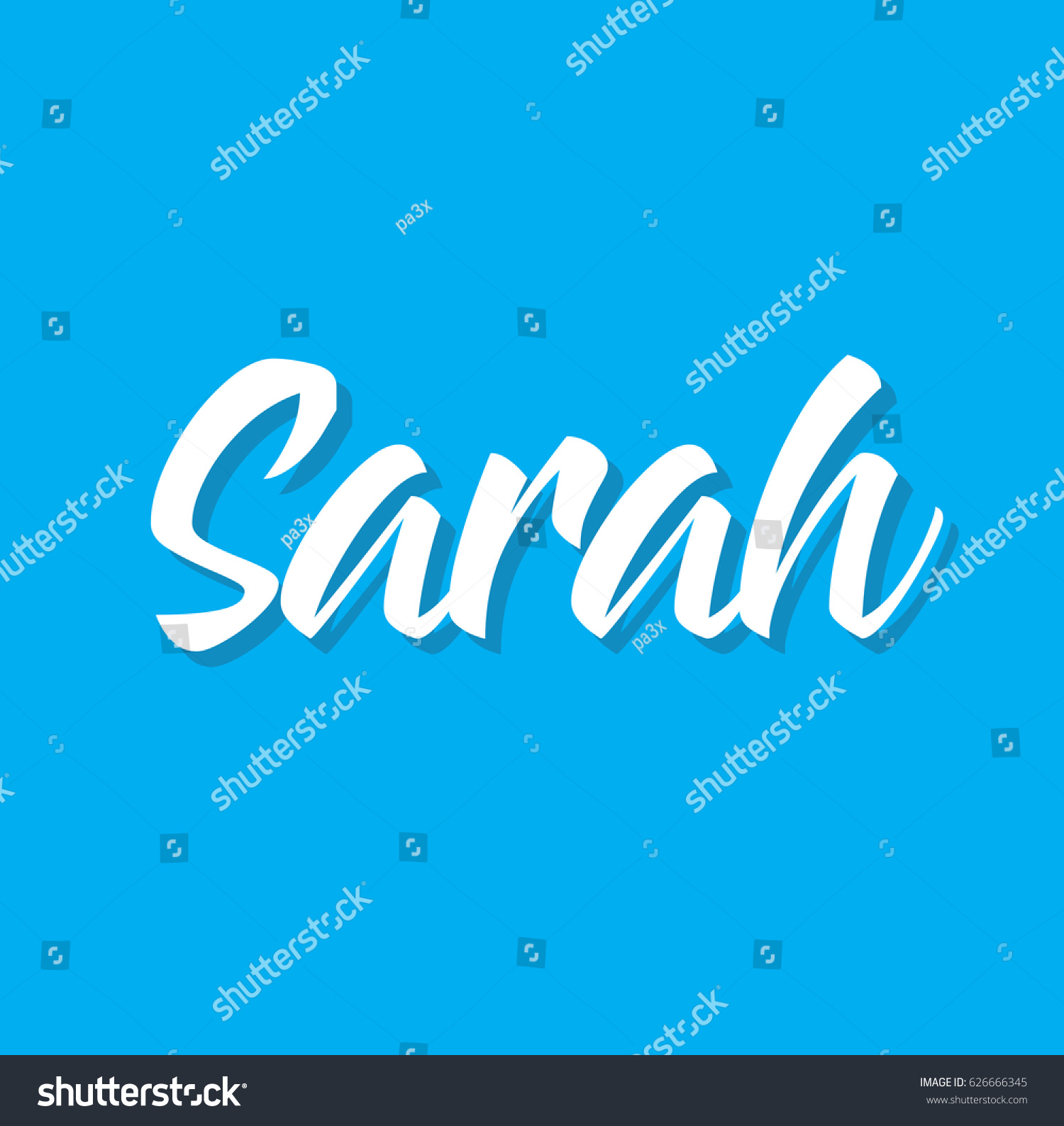 Sarah Text Design Vector Calligraphy Typography: Vector có sẵn (miễn ...