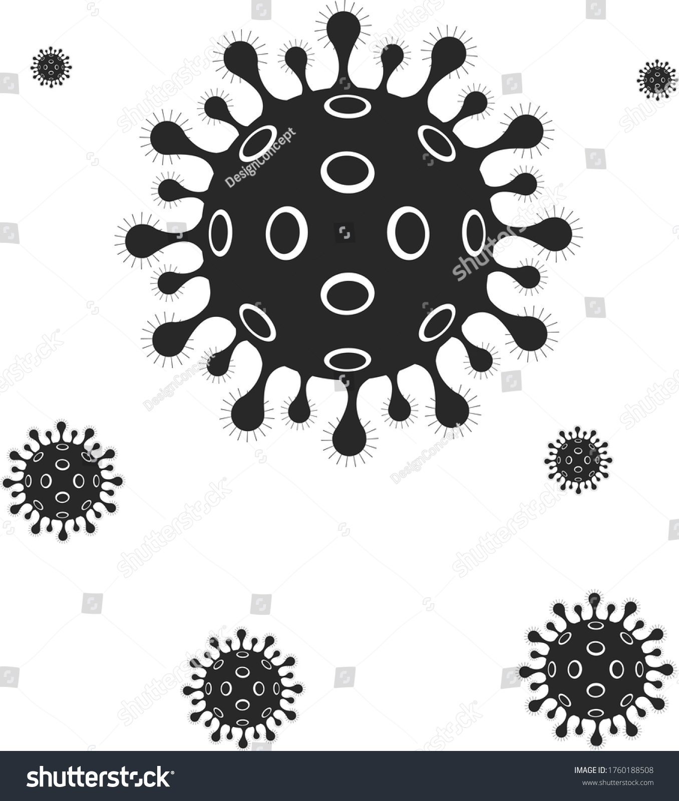 Sars Cov2 Coronavirus Ncov Covid 19 Stock Vector (Royalty Free) 1760188508