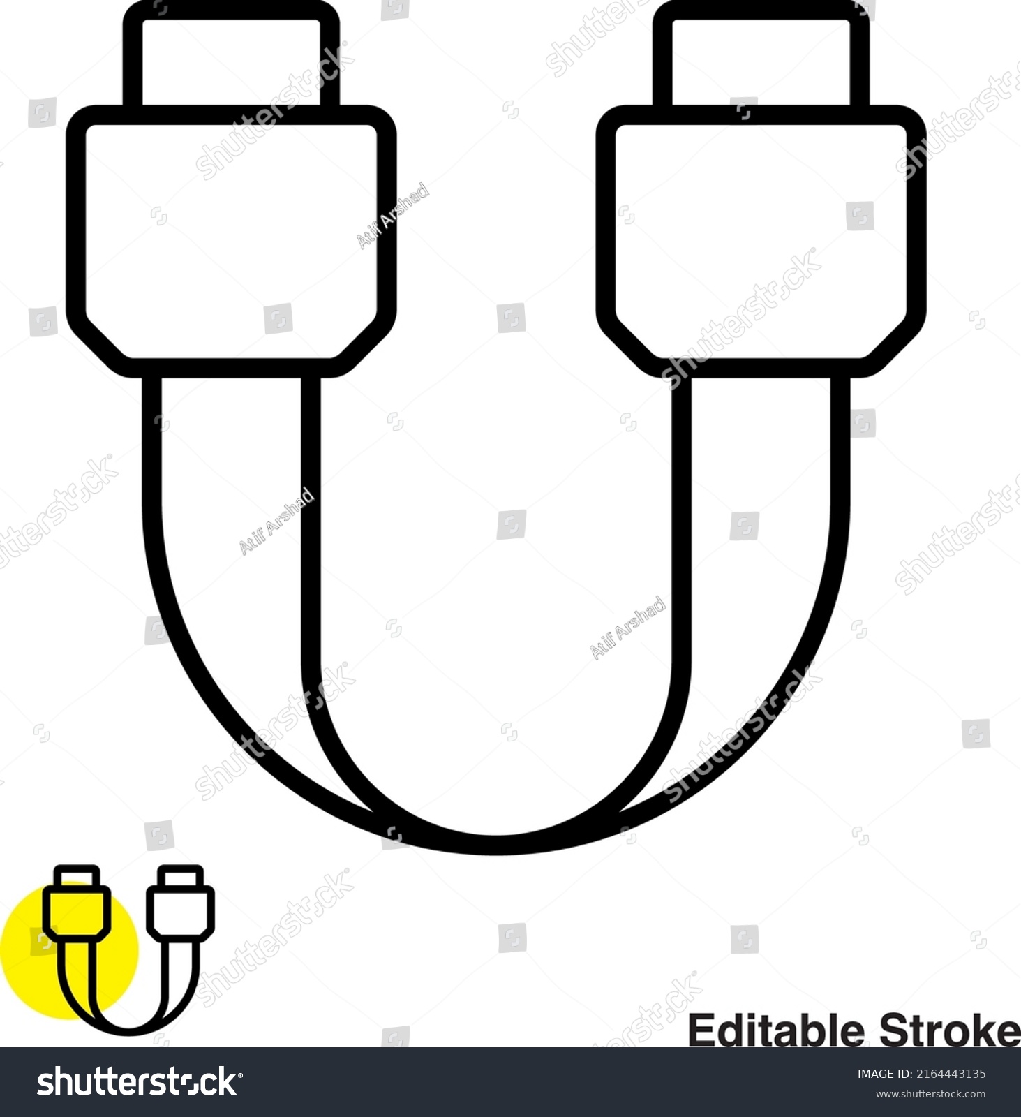 Sata Cable Vector Line Icon Stock Vector (Royalty Free) 2164443135 ...