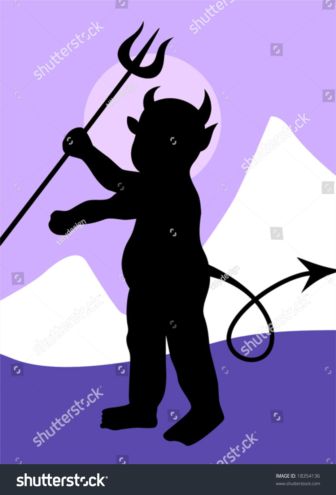 Satan Pink Background Stock Vector (Royalty Free) 18354136