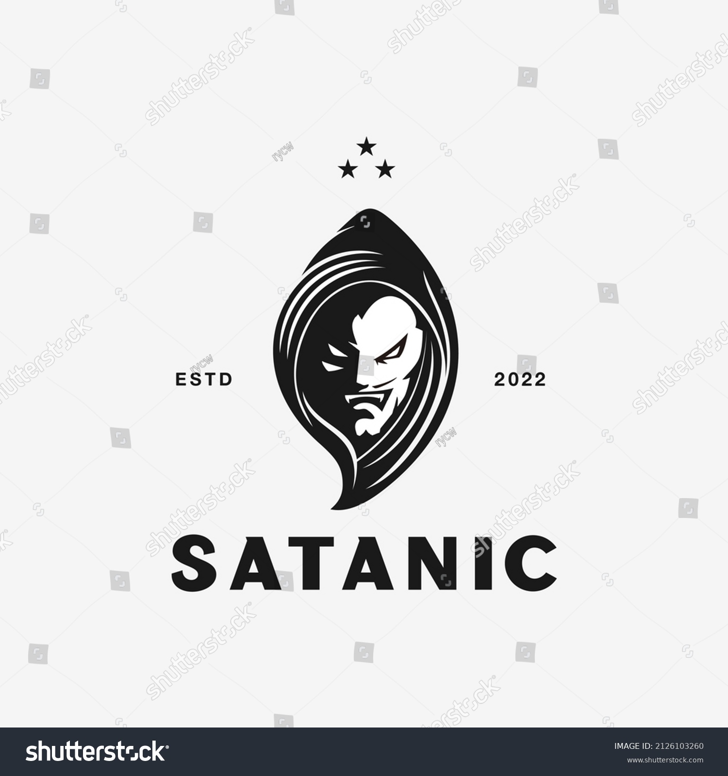 Satanic Vector Logo Design Template Idea Stock Vector (Royalty Free ...