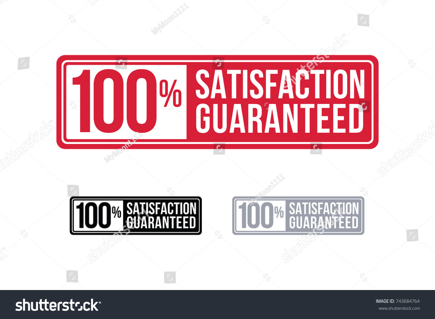 Satisfaction Guaranteed Label Seal Red Stock Vector (Royalty Free ...