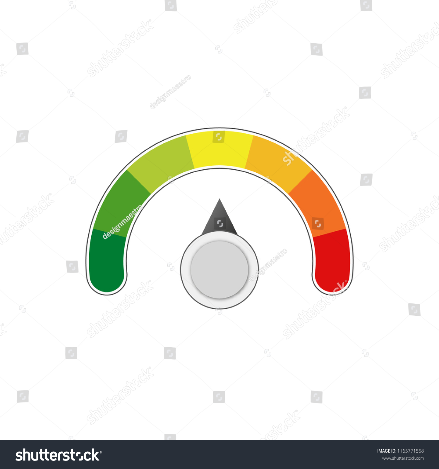 Satisfaction Level Measure Scale Meter Vector: vector de stock (libre ...