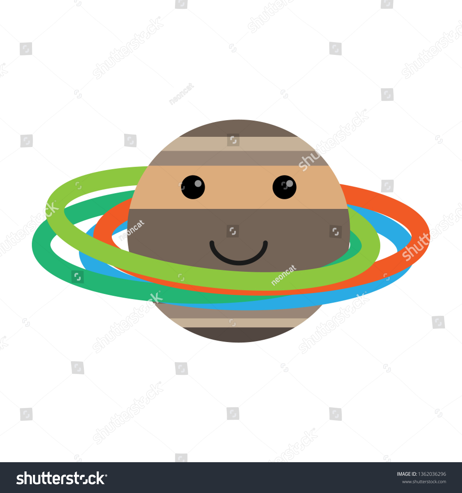 Saturn Cartoon Vector Stock Vector (Royalty Free) 1362036296 | Shutterstock