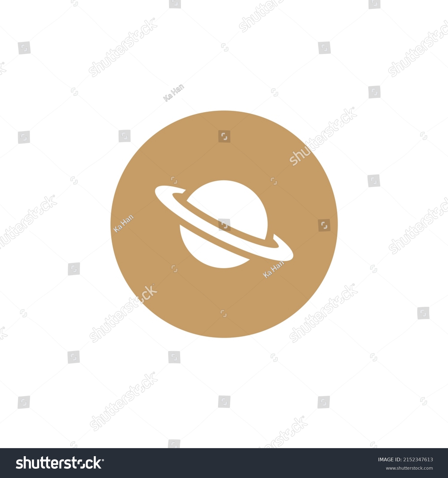 Saturn Planet Icon Vector Circle Shape Stock Vector (Royalty Free ...