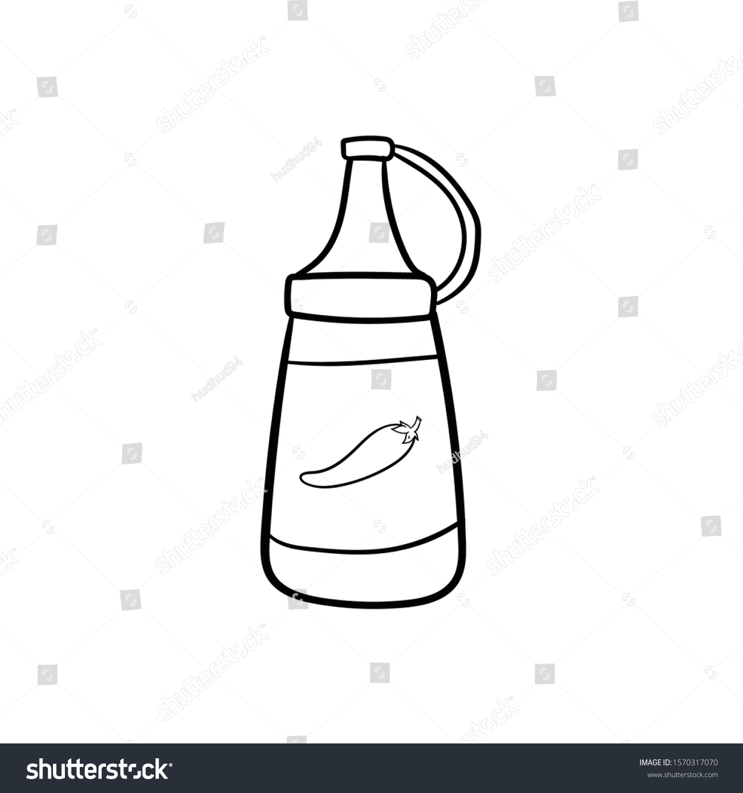 Sauce Doodle Icon Vector Hand Drawing Stock Vector (Royalty Free ...