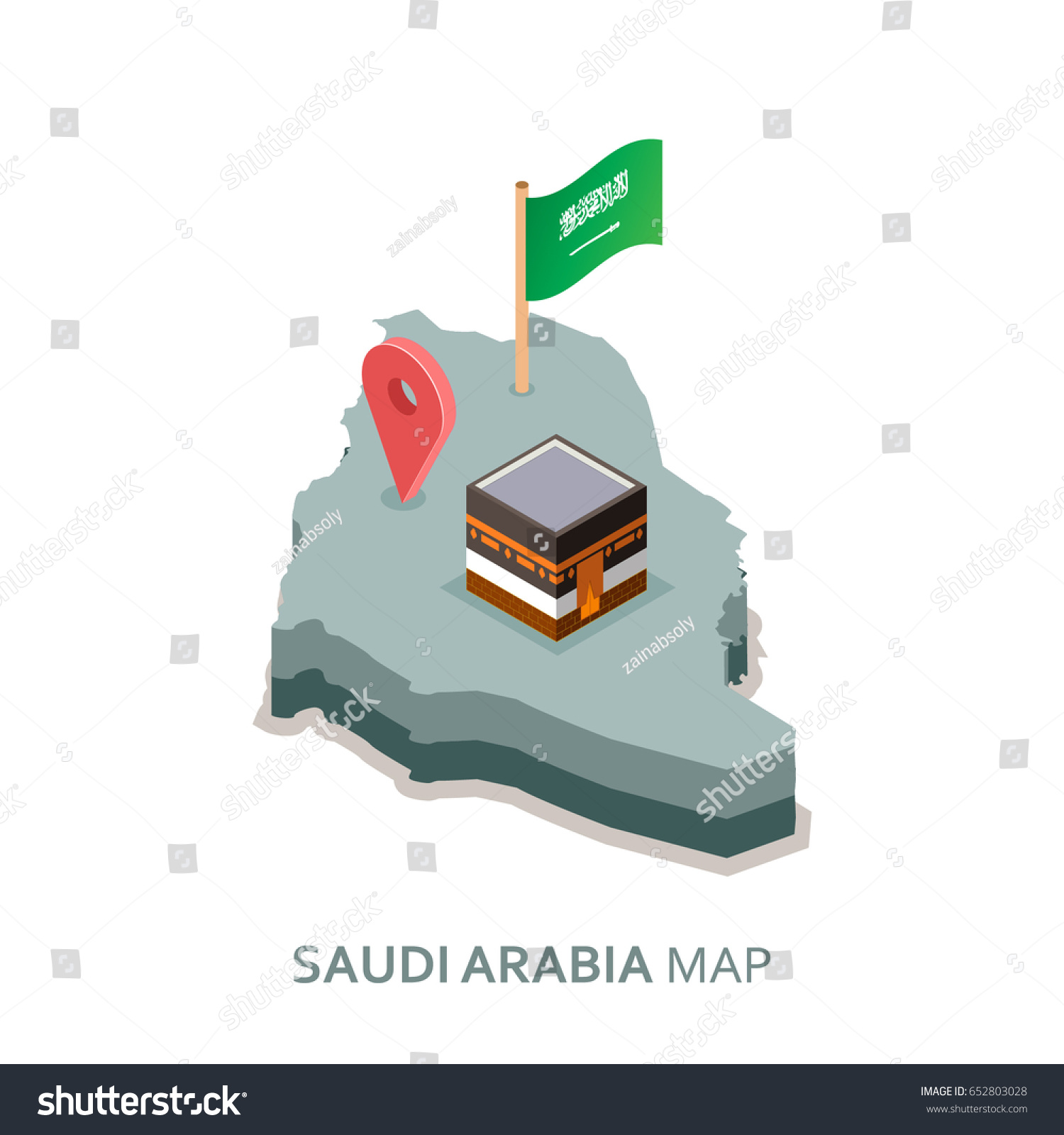 Saudi Arabia Isometric Map: Vector có sẵn (miễn phí bản quyền ...