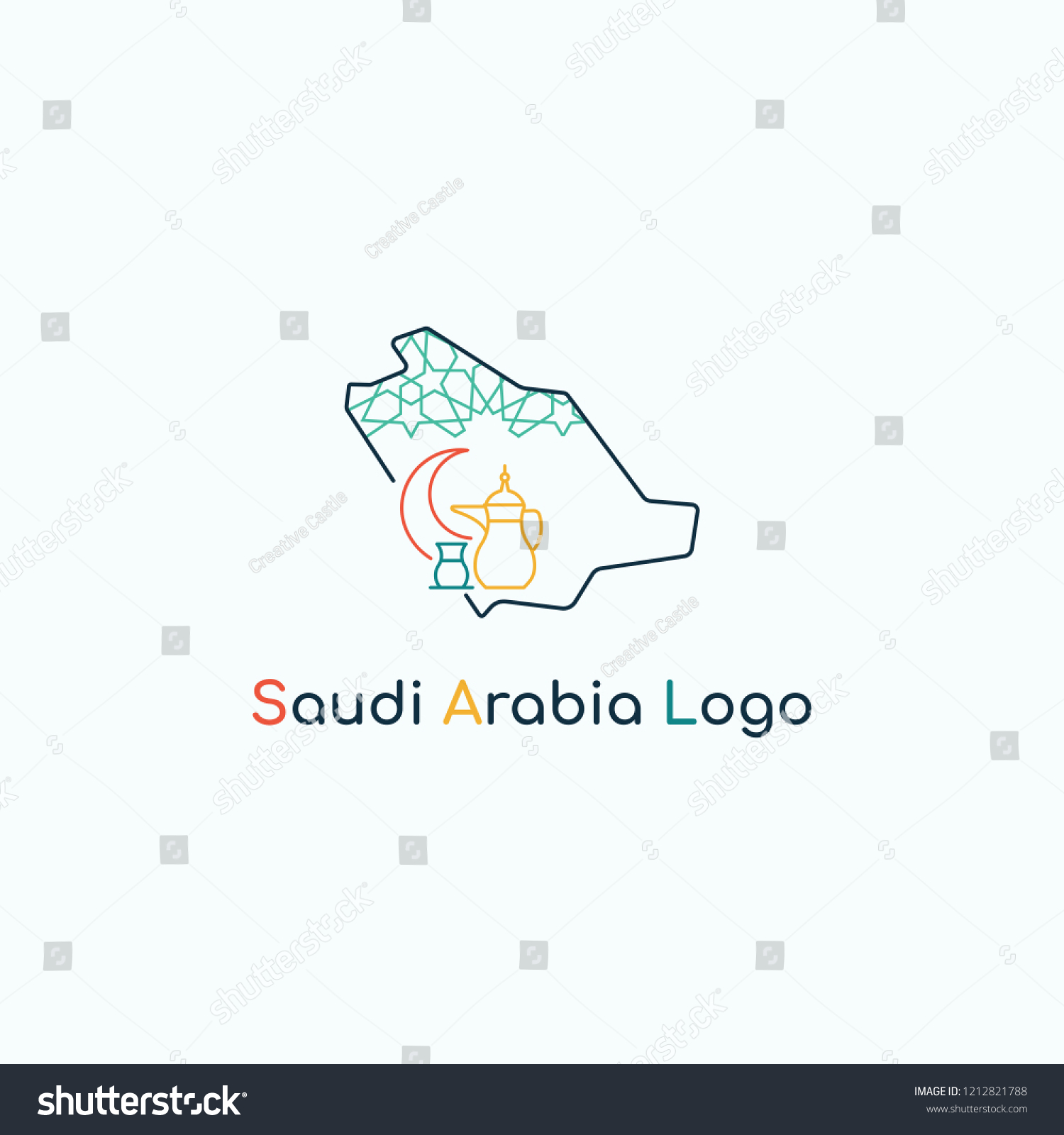 Saudi Arabia Logo Vector: vector de stock (libre de regalías ...