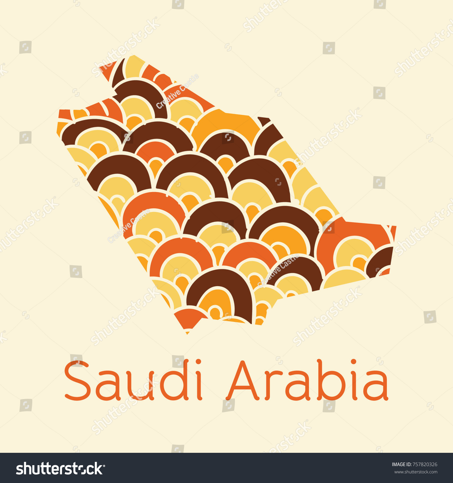 Saudi Arabia Map Logo Vector Stock Vector (Royalty Free) 757820326 ...