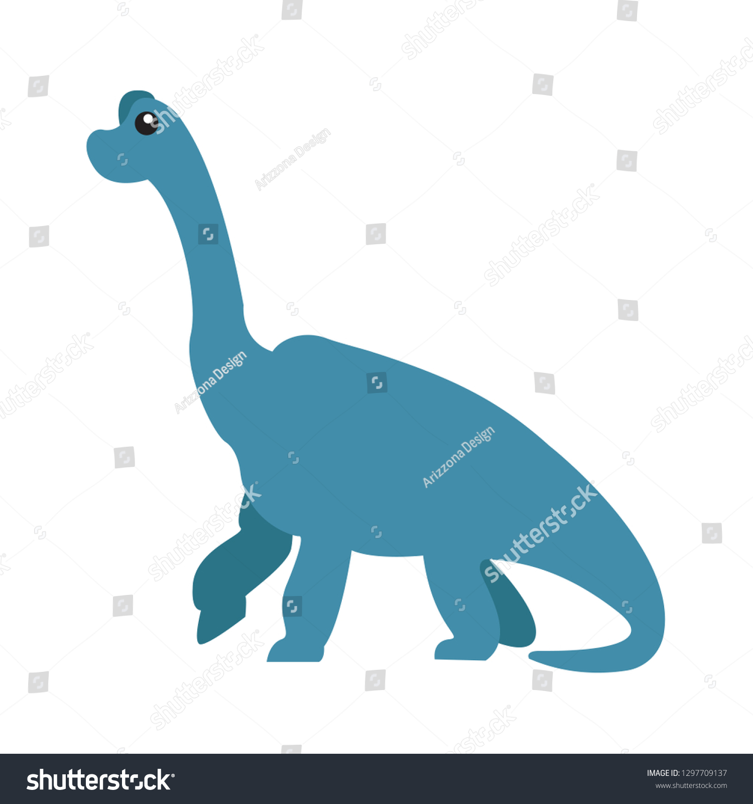 Sauropod Dinosaur Emoji Vector Flat Design Stock Vector (Royalty Free ...