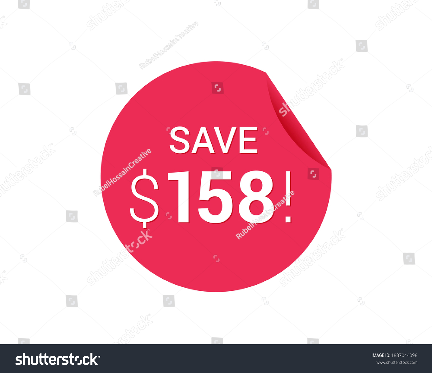 7 Save 158 dollar Images, Stock Photos & Vectors | Shutterstock