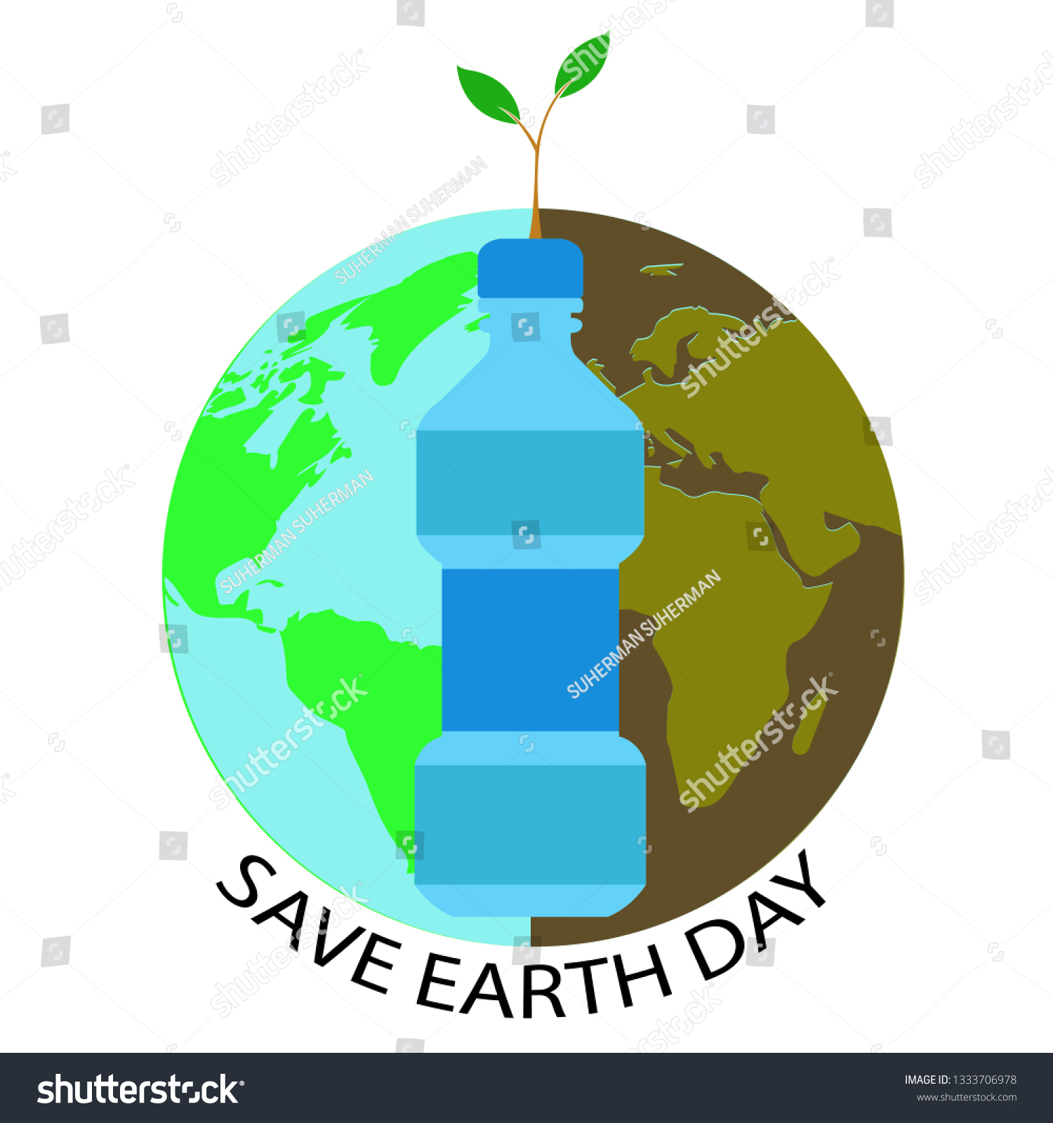Save Earth Day Stock Vector (Royalty Free) 1333706978 | Shutterstock