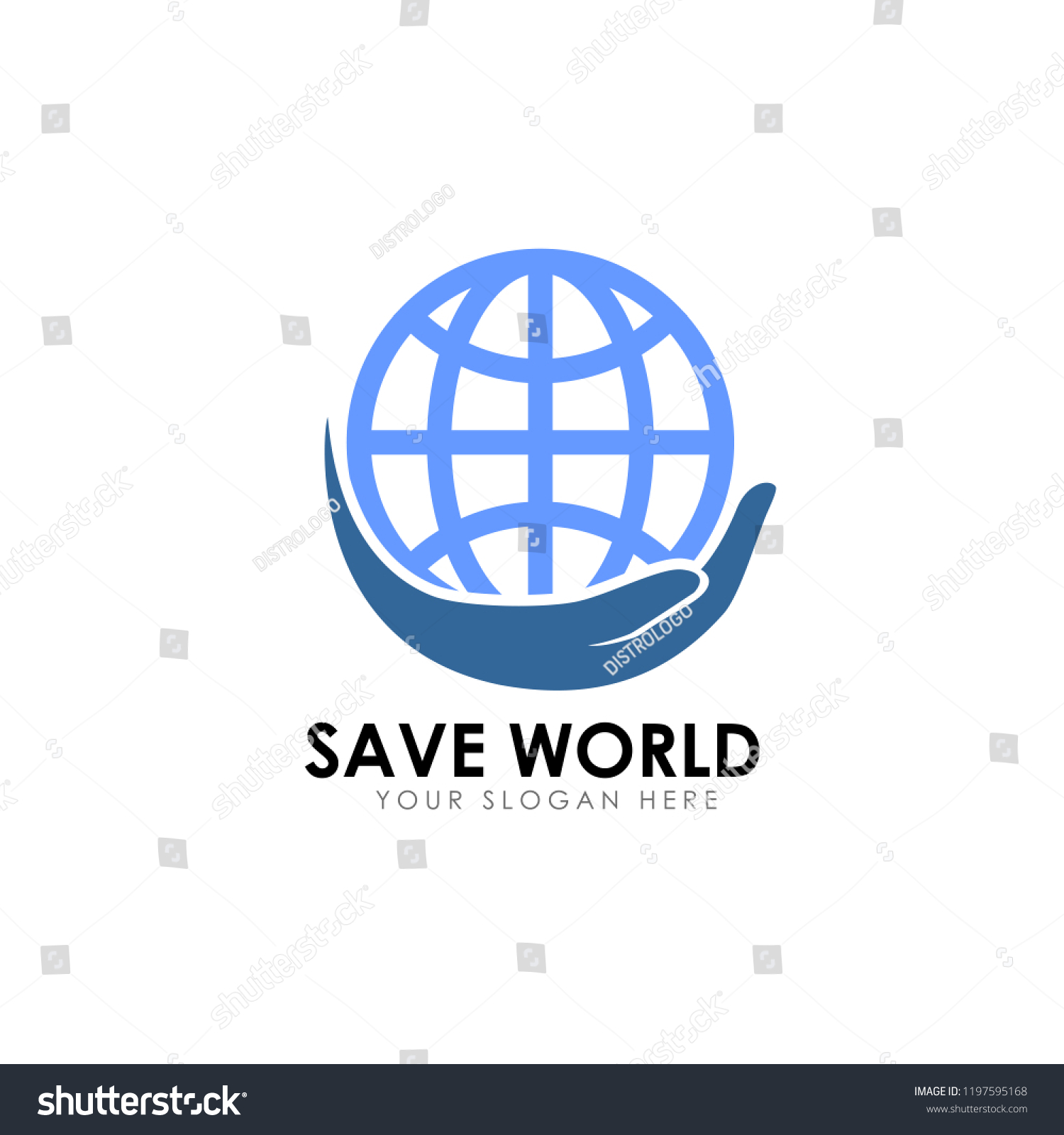 Save Earth Logo Design Template Save Stock Vector (Royalty Free ...