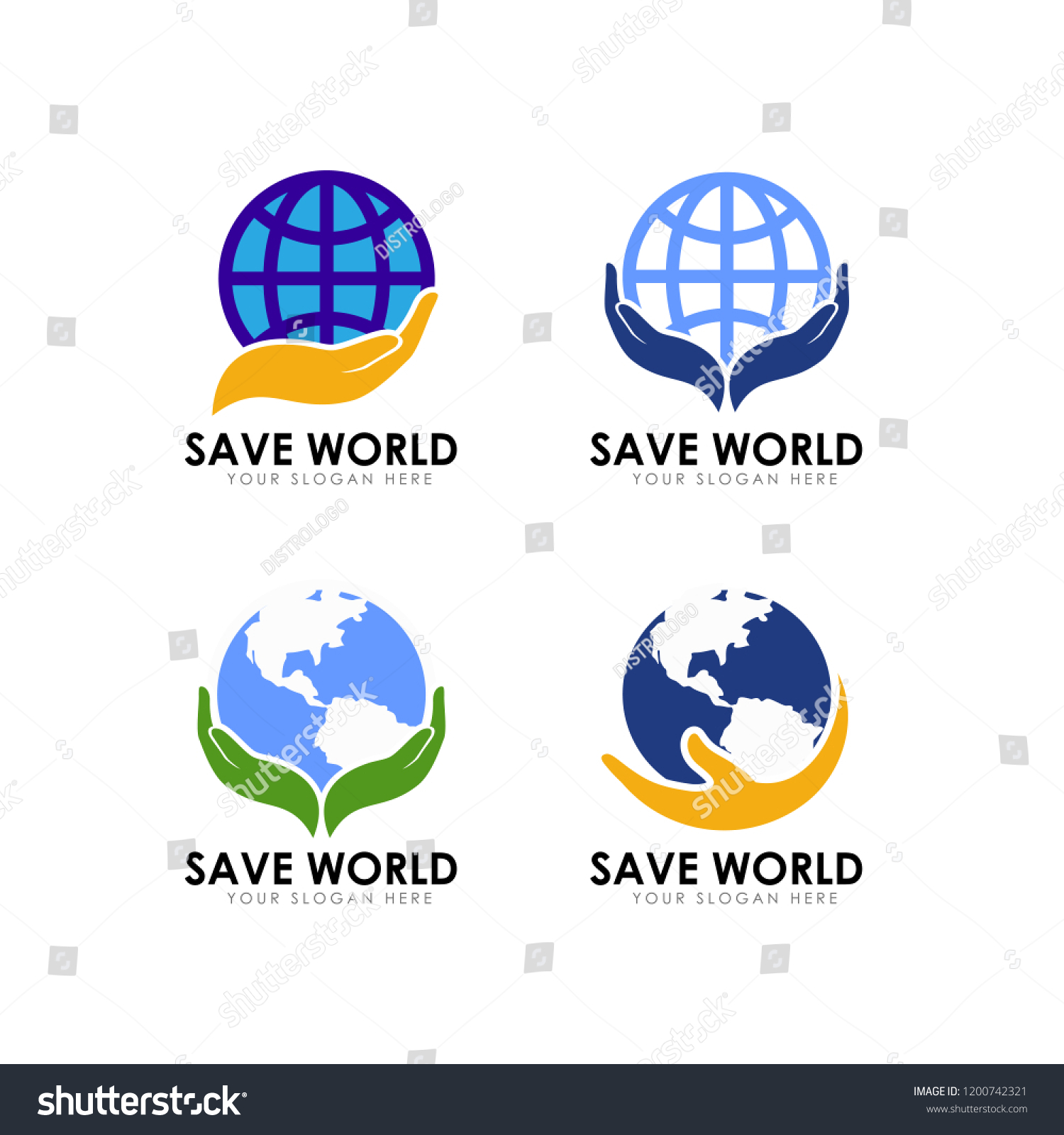 Save Earth Logo Design Template Save Stock Vector (Royalty Free ...