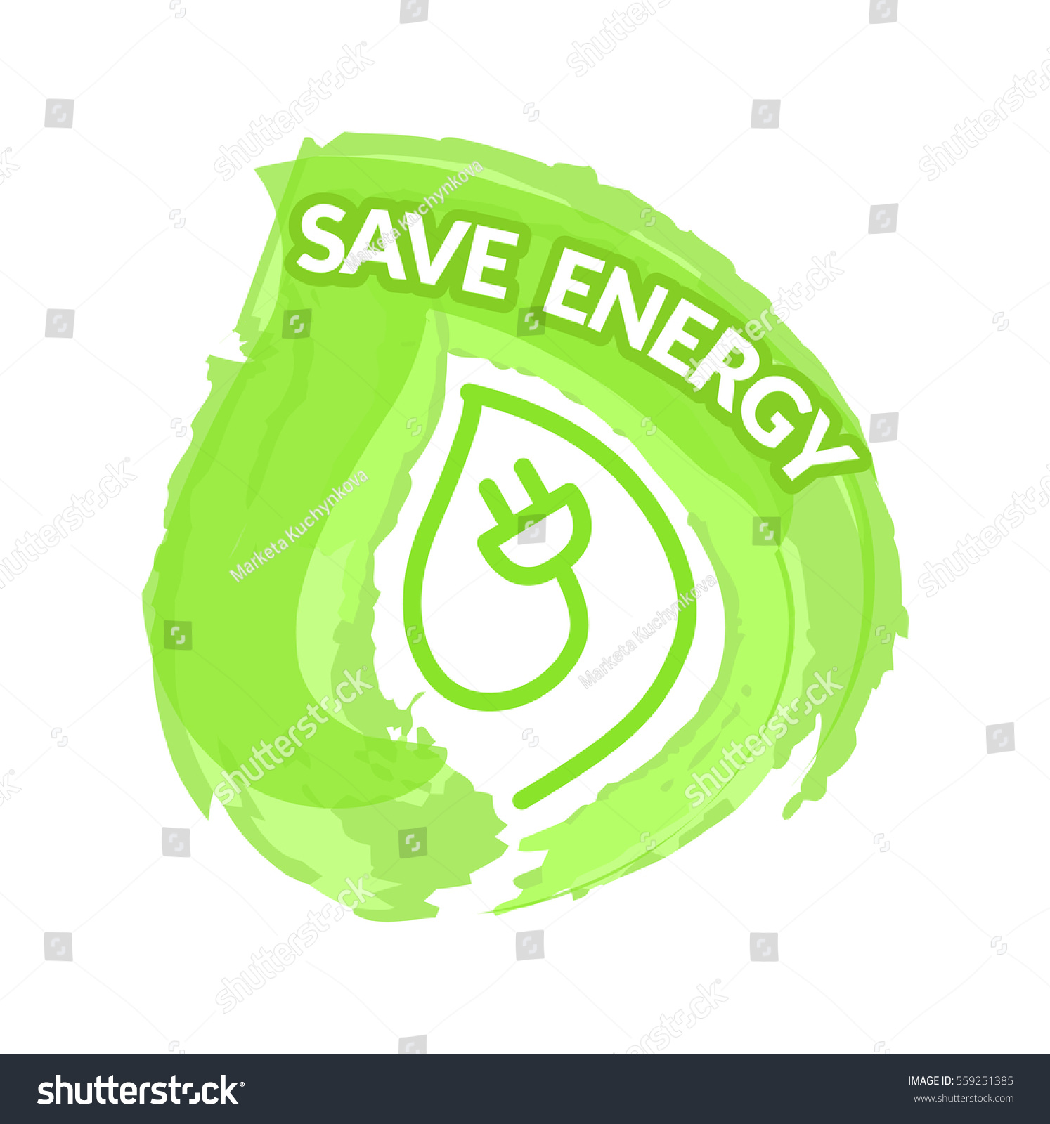 Save Energy Symbol Stock Vector (Royalty Free) 559251385
