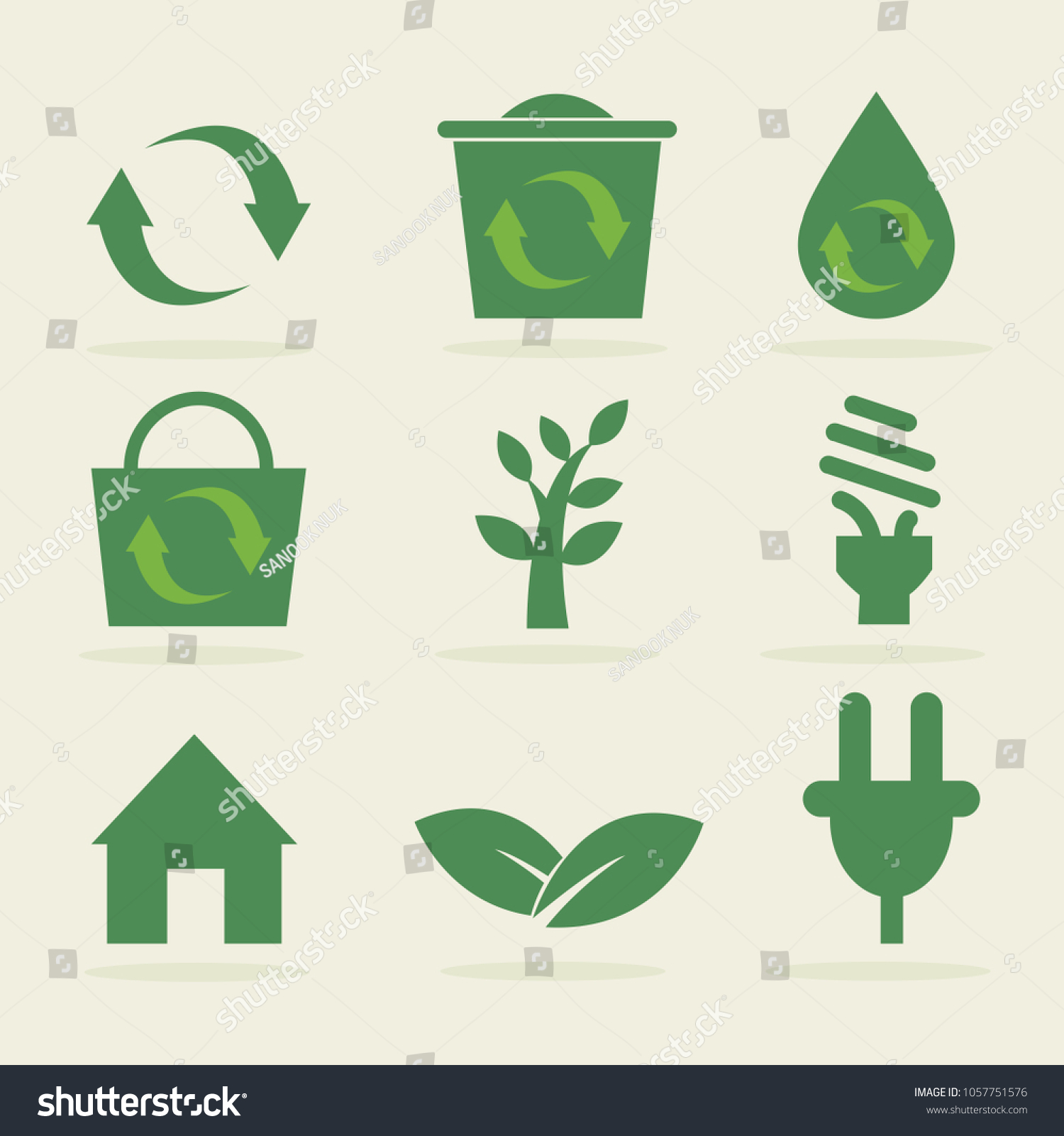 Save Environment Icon Set Save World Stock Vector (Royalty Free) 1057751576