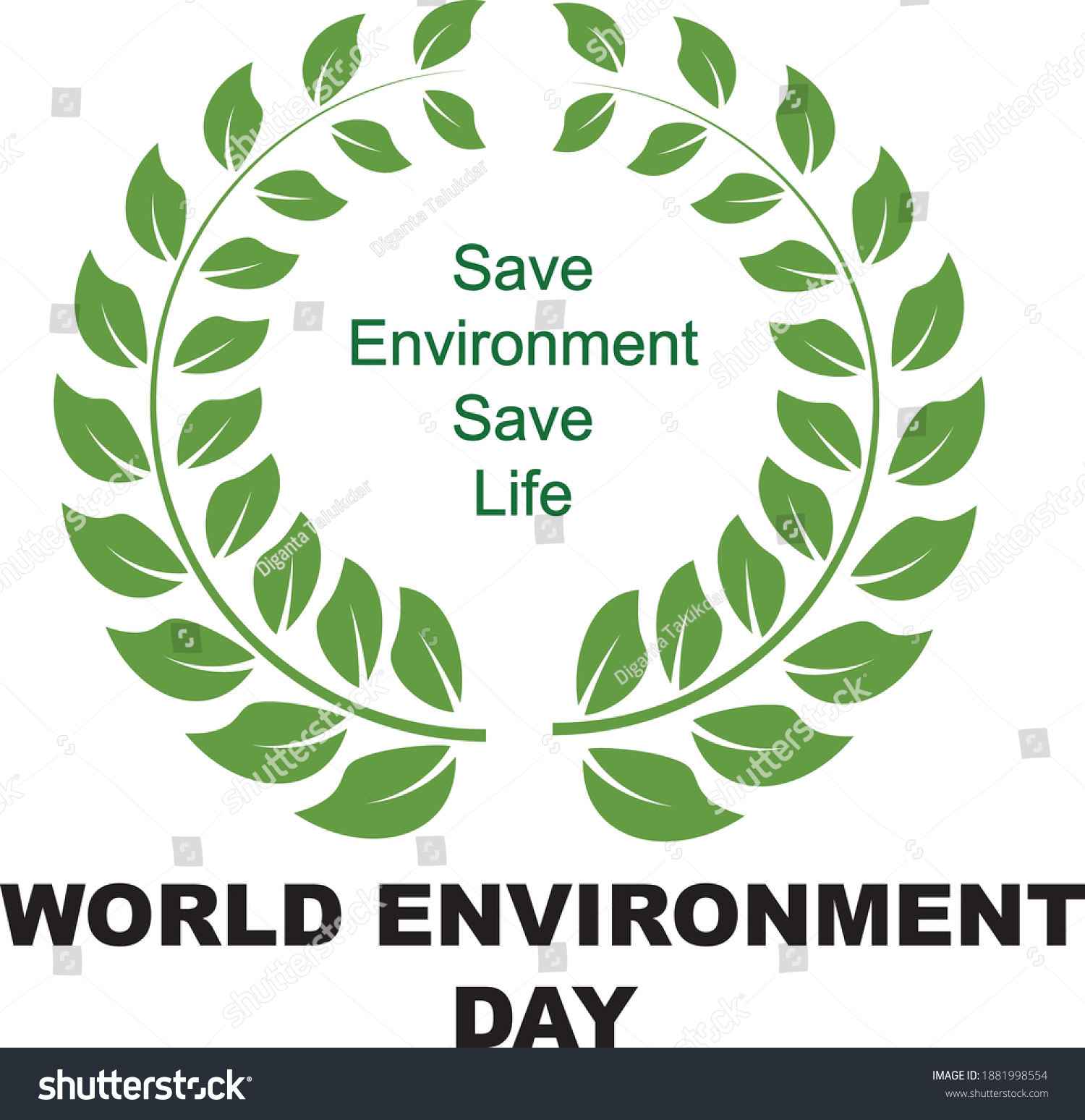 Save Environment Save Life Vector Logo Stock Vector (Royalty Free ...