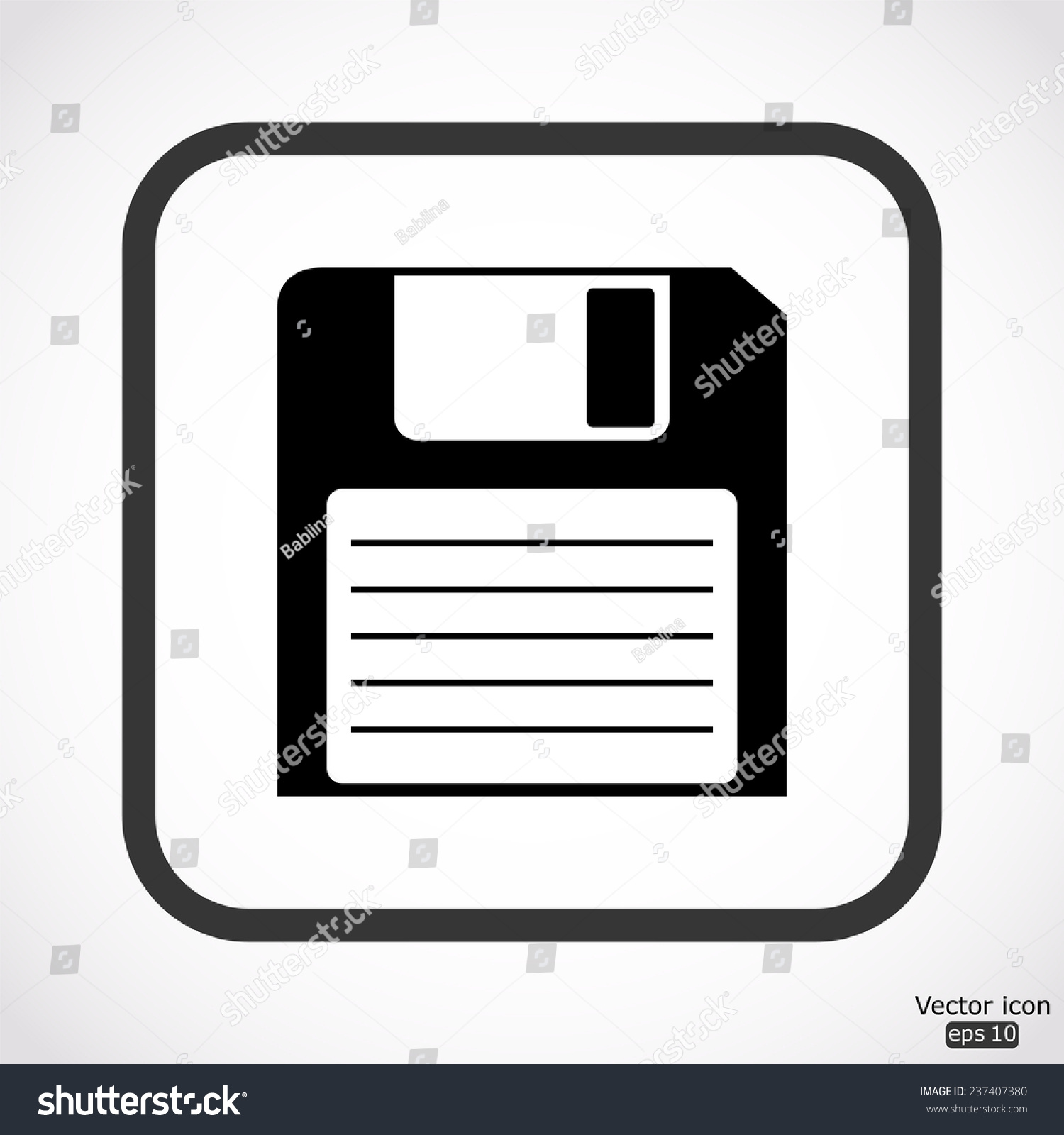 Save Icon Black Vector Illustration Stock Vector (Royalty Free ...