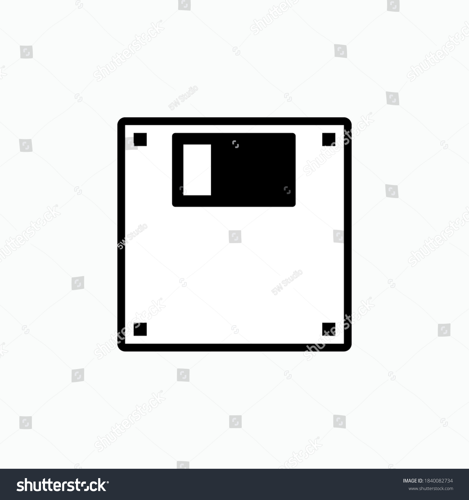 Save Icon Floppy Disk Symbol Vector Stock Vector (Royalty Free) 1840082734