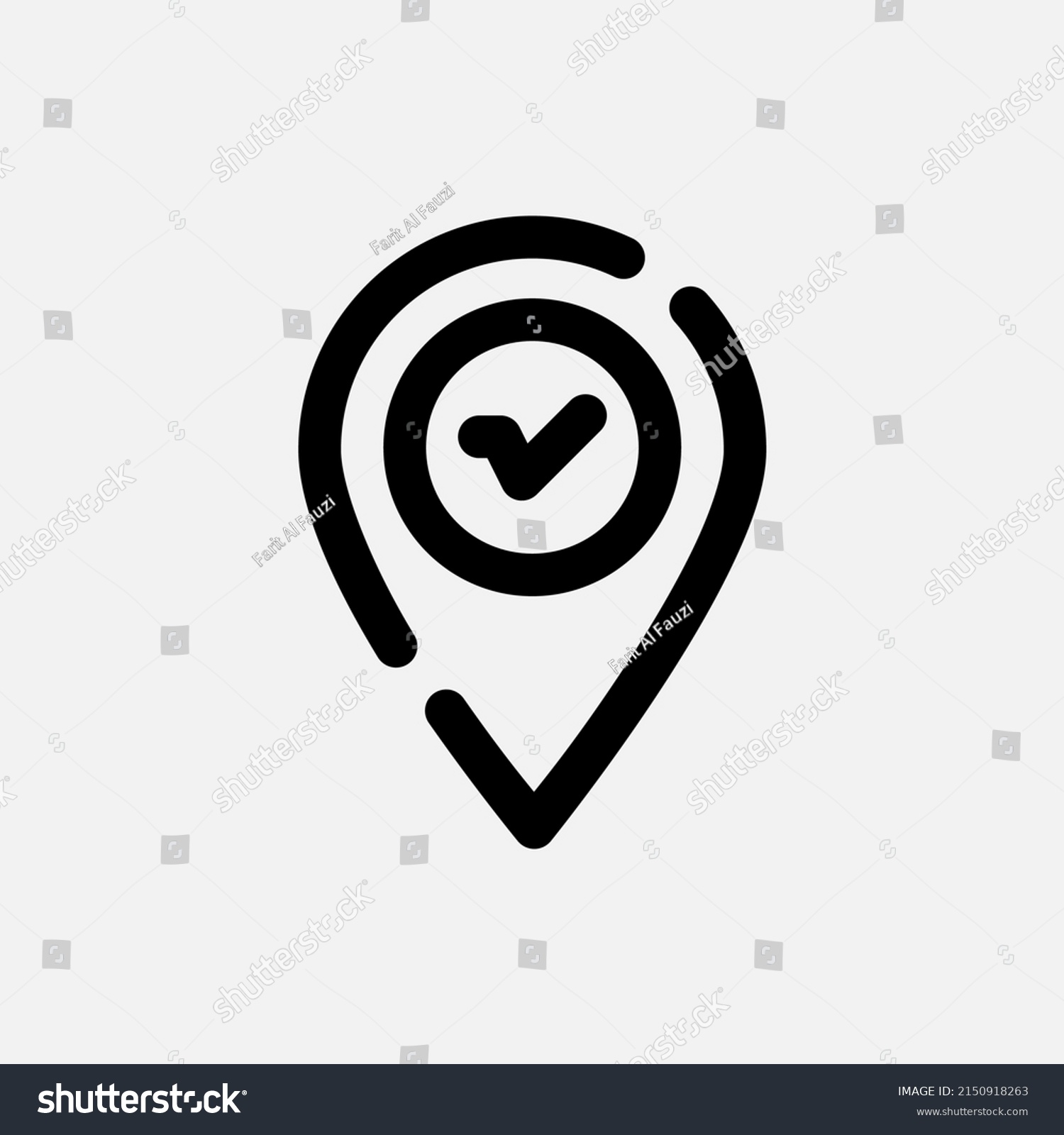 Save Location Icon Line Style Stock Vector (Royalty Free) 2150918263 ...