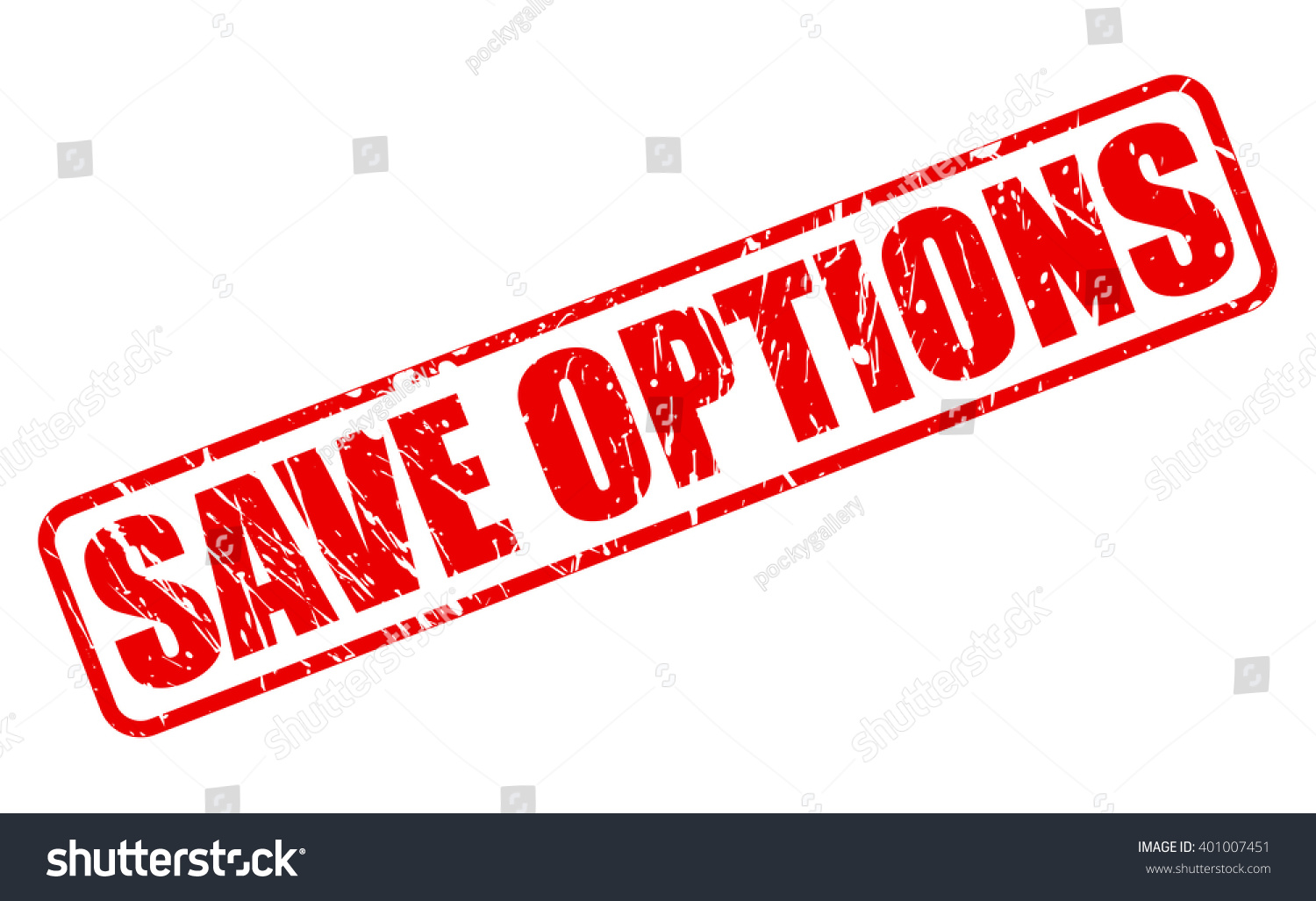 Save Options Red Stamp Text On Stock Vector (Royalty Free) 401007451 ...