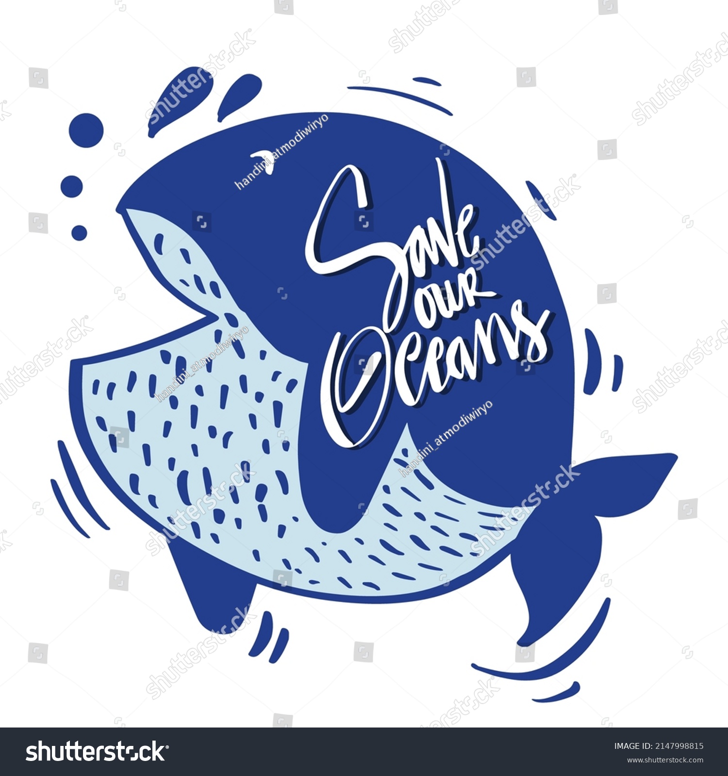 Save Our Oceans Concept Design Stock Vector Royalty Free 2147998815