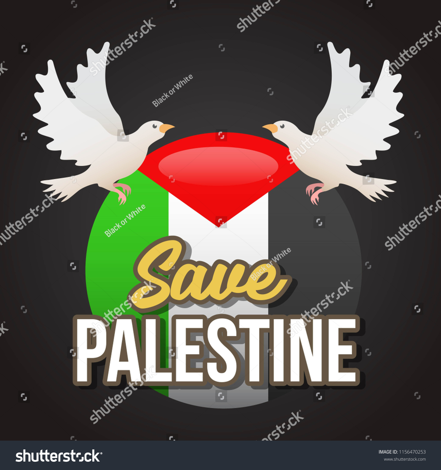 Save Palestine Illustration Stock Vector (Royalty Free) 1156470253 ...