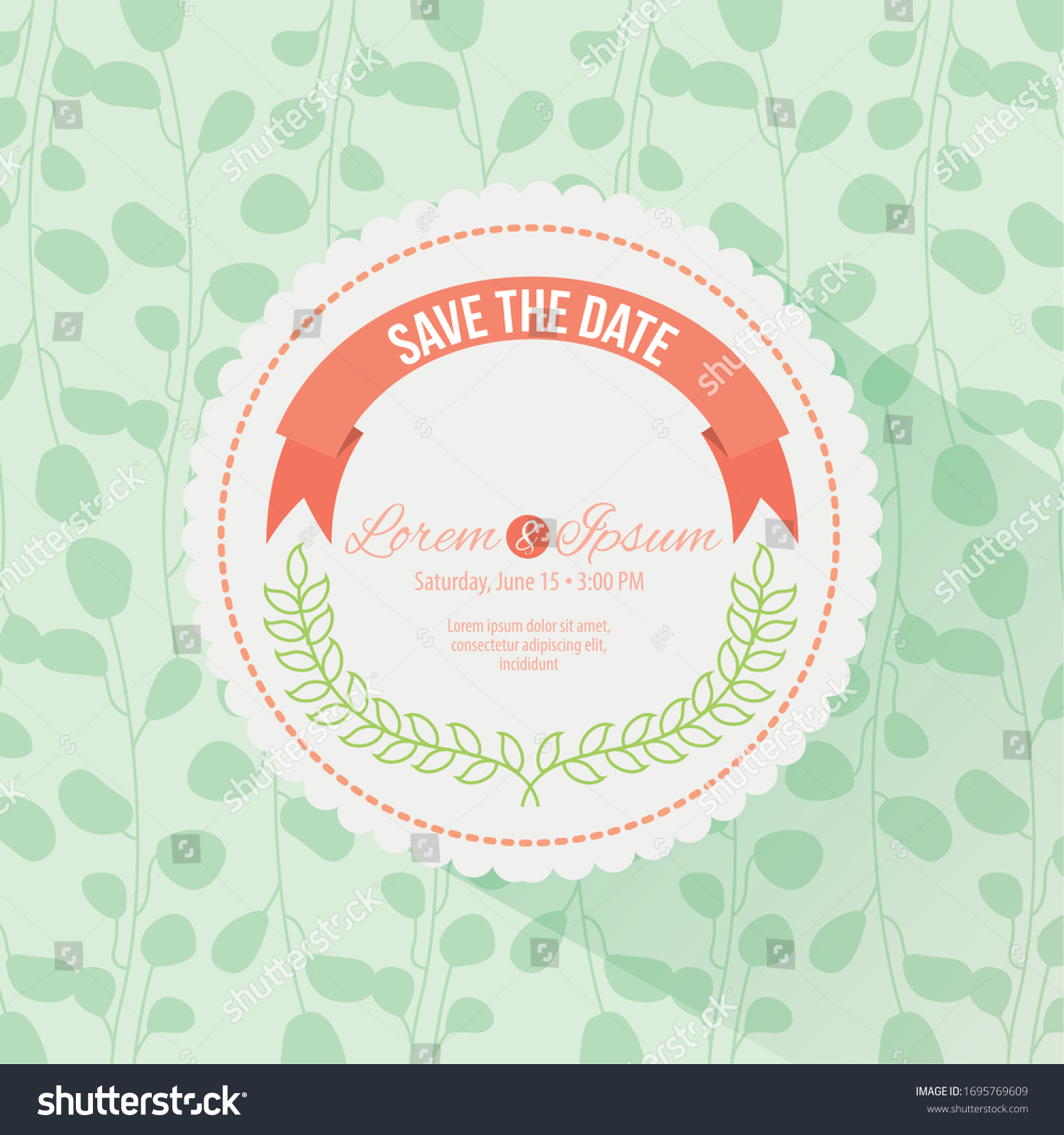 Save Date Circular Frame Vector Illustration Stock Vector (Royalty Free ...