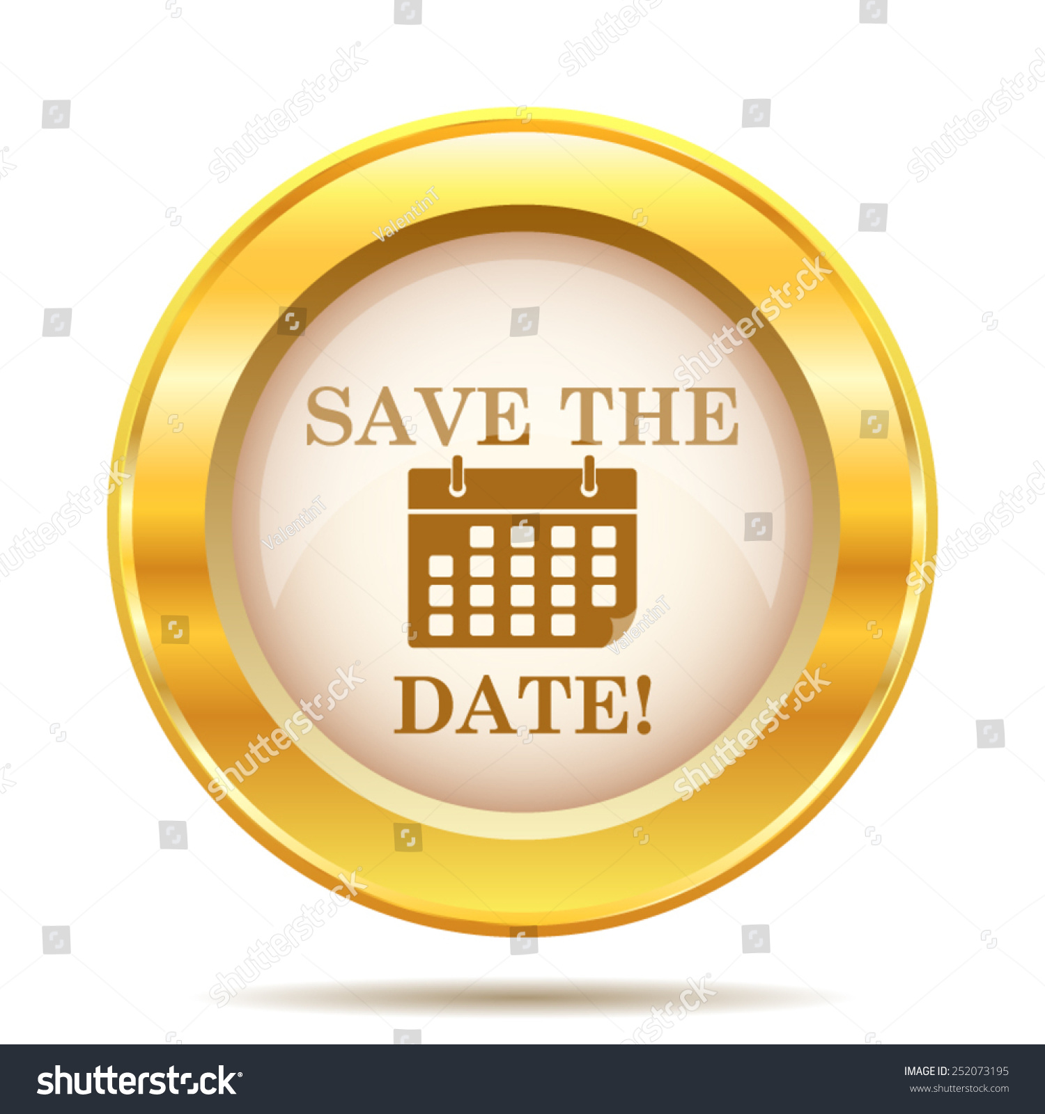 Save Date Icon Internet Button On Stock Vector (Royalty Free) 252073195 ...