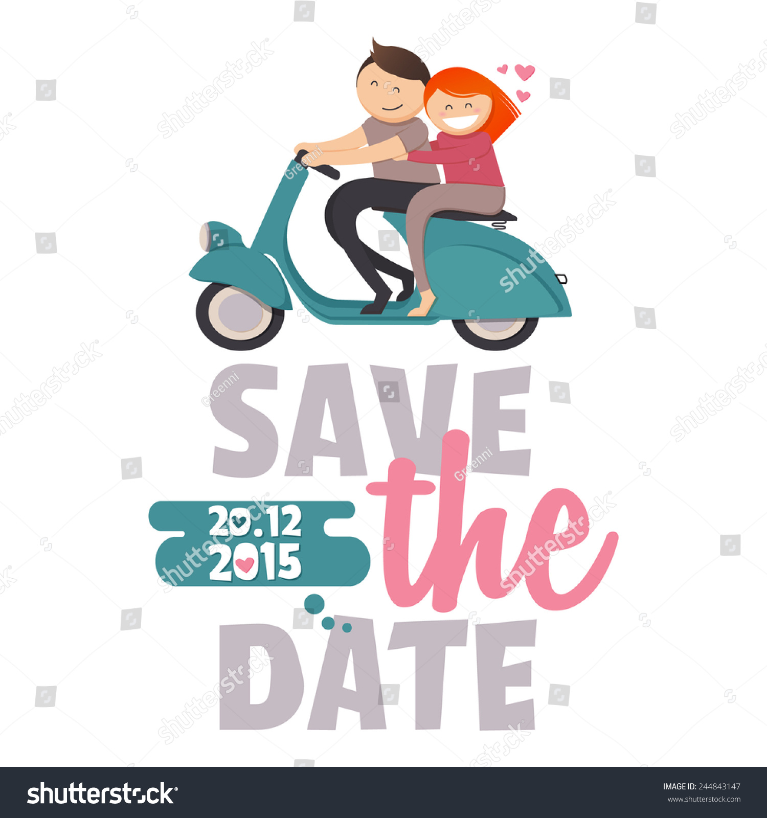 Save Date Invitation Card Design Stock Vector (Royalty Free) 244843147 ... Save Date Invitation Card Design Stock Vector (Royalty Free) 244843147 ...