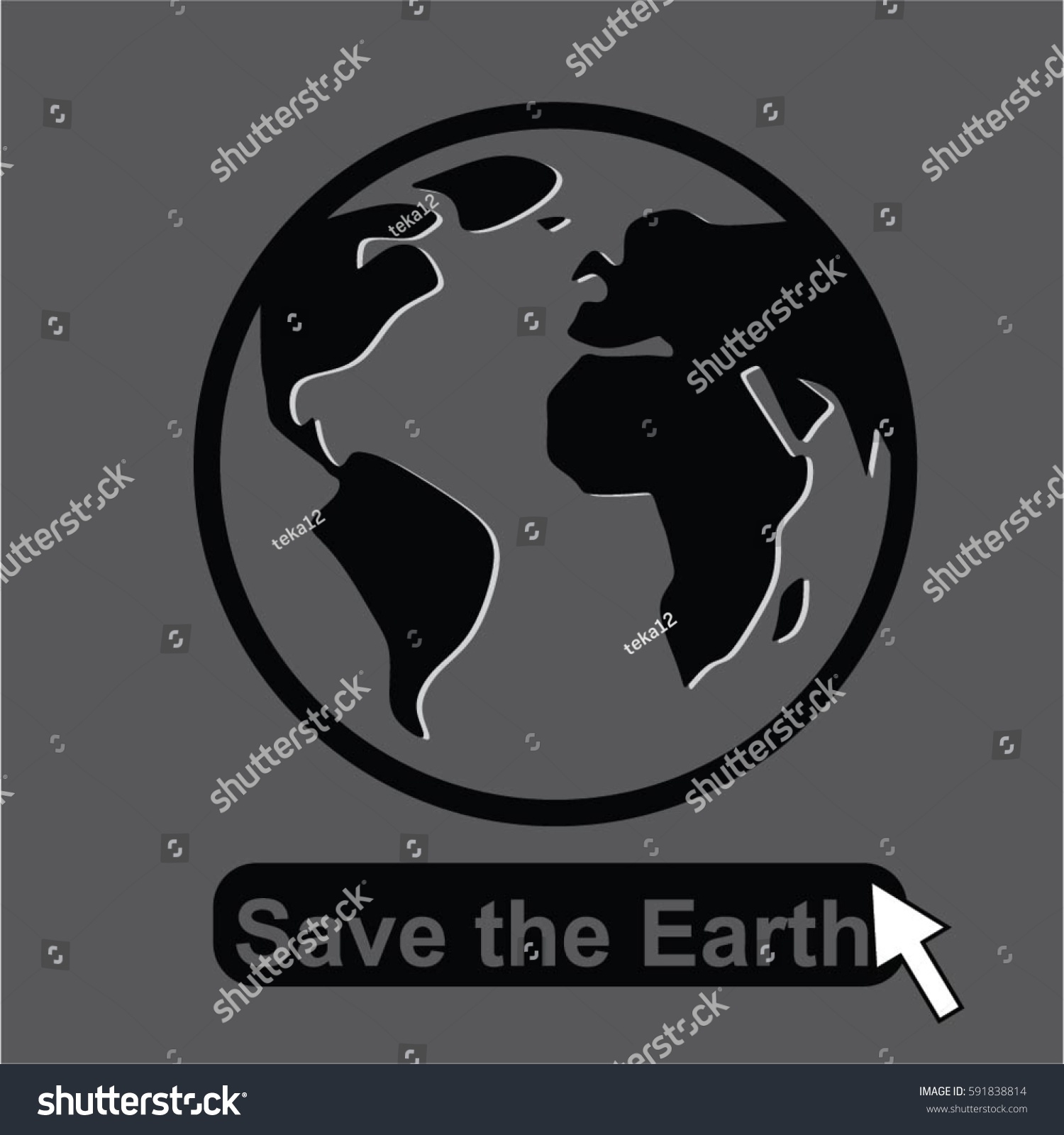 Save Earth Icon Vector Stock Vector (Royalty Free) 591838814 | Shutterstock