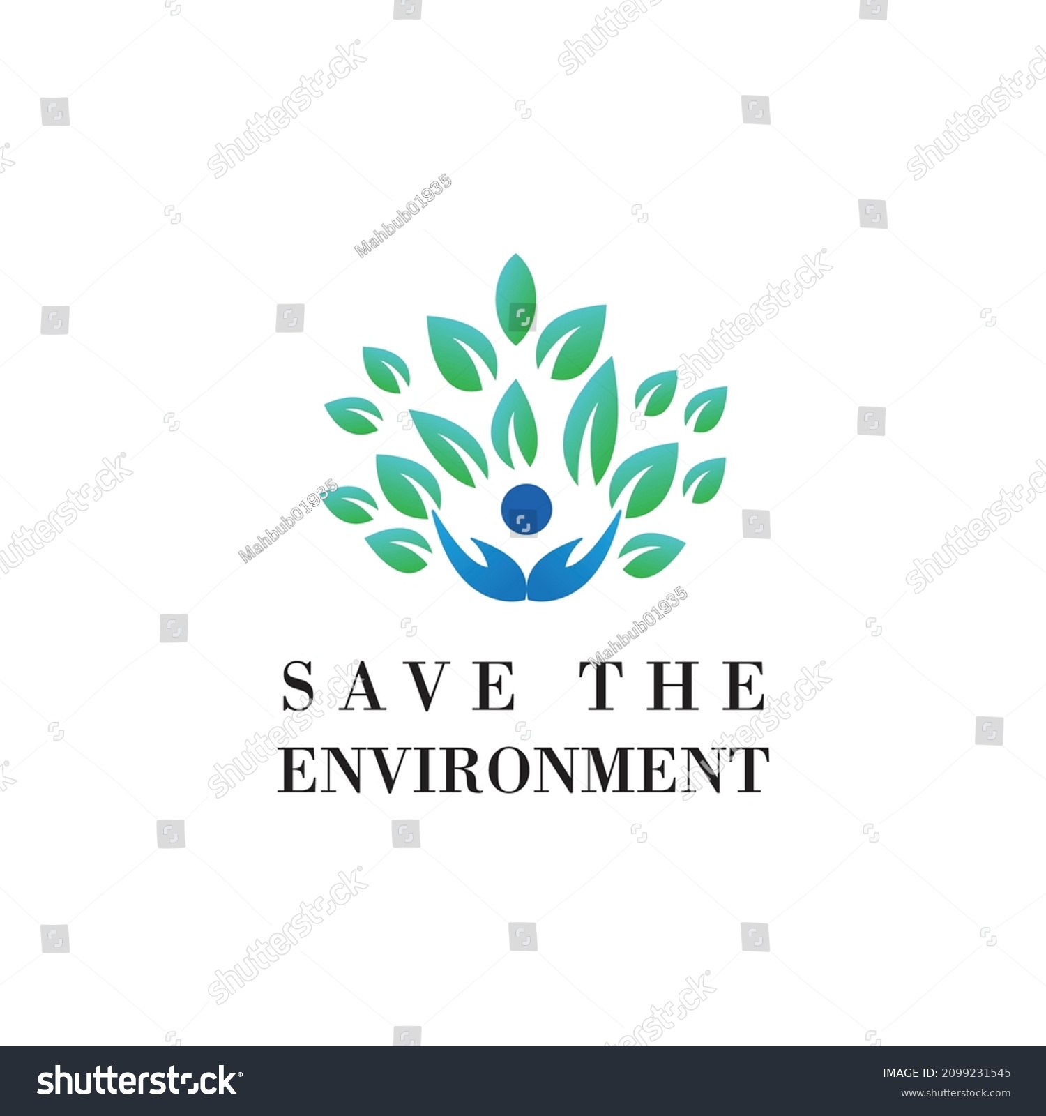 Save Environment Logo Design Template Stock Vector (Royalty Free ...