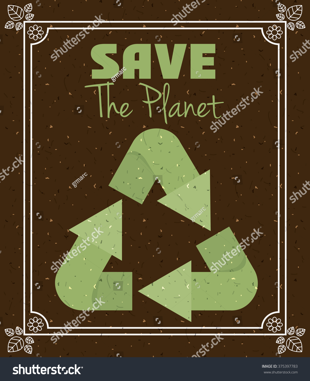 Save Planet Design Stock Vector (Royalty Free) 375397783 | Shutterstock