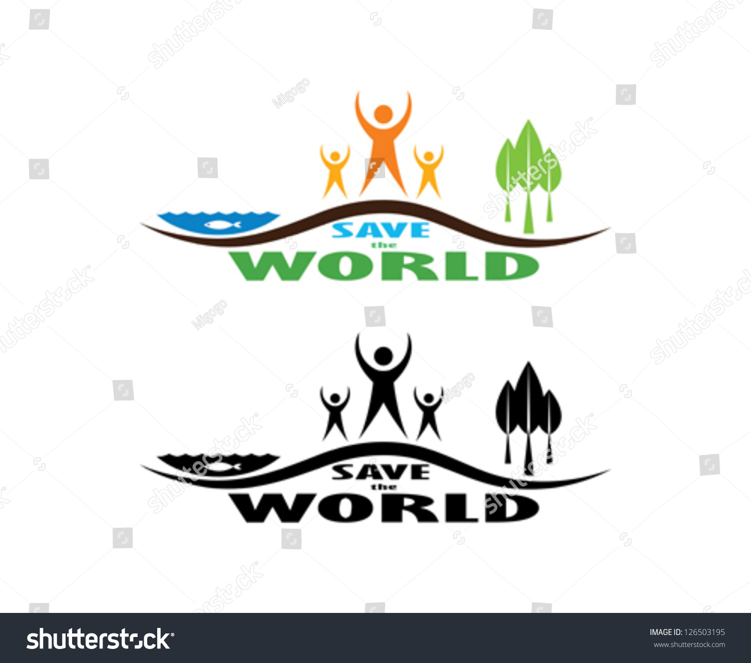 Save World Vector Illustration Stock Vector (Royalty Free) 126503195 ...