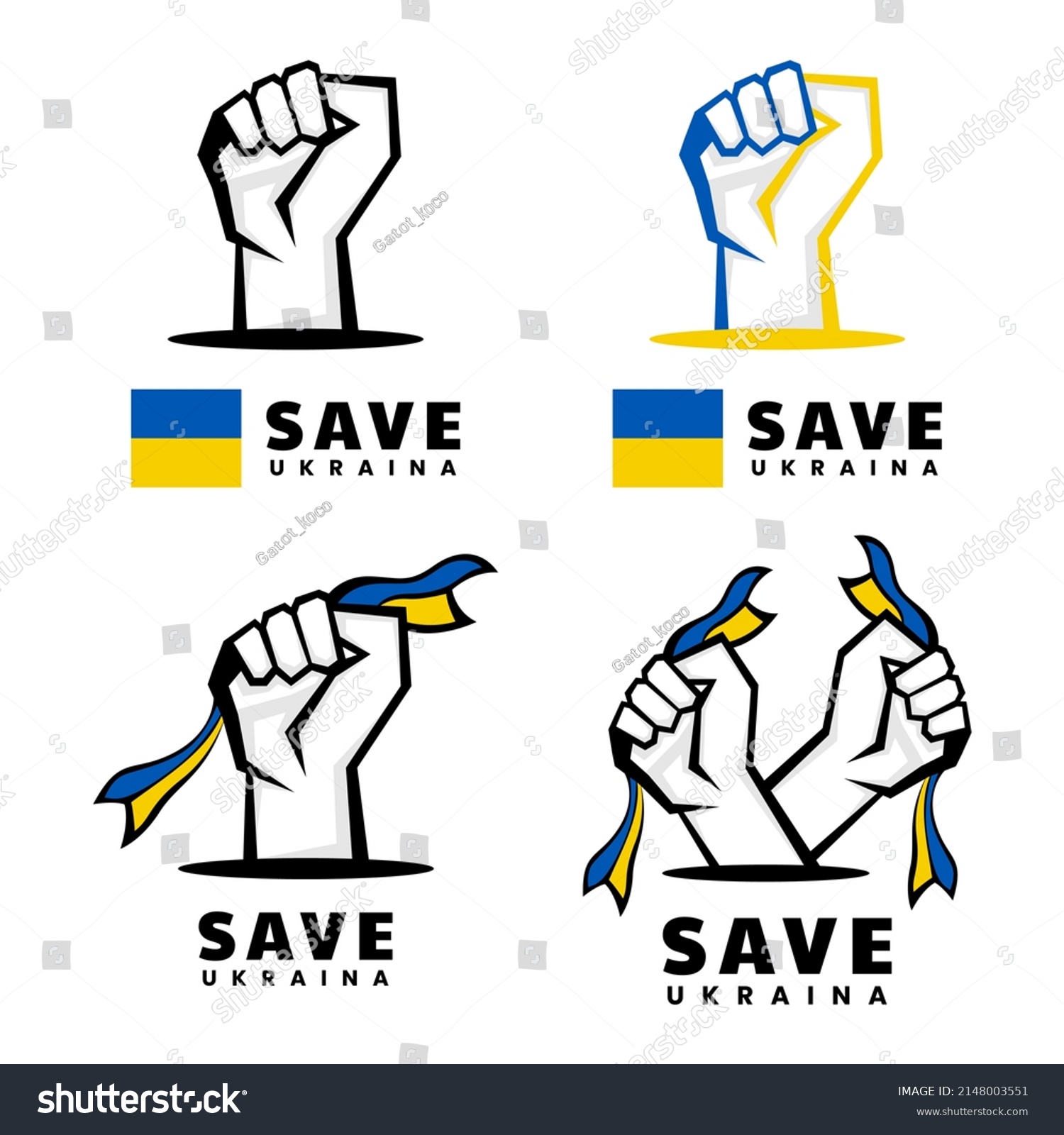 Save Ukraine Logo Design Template Stock Vector (Royalty Free ...