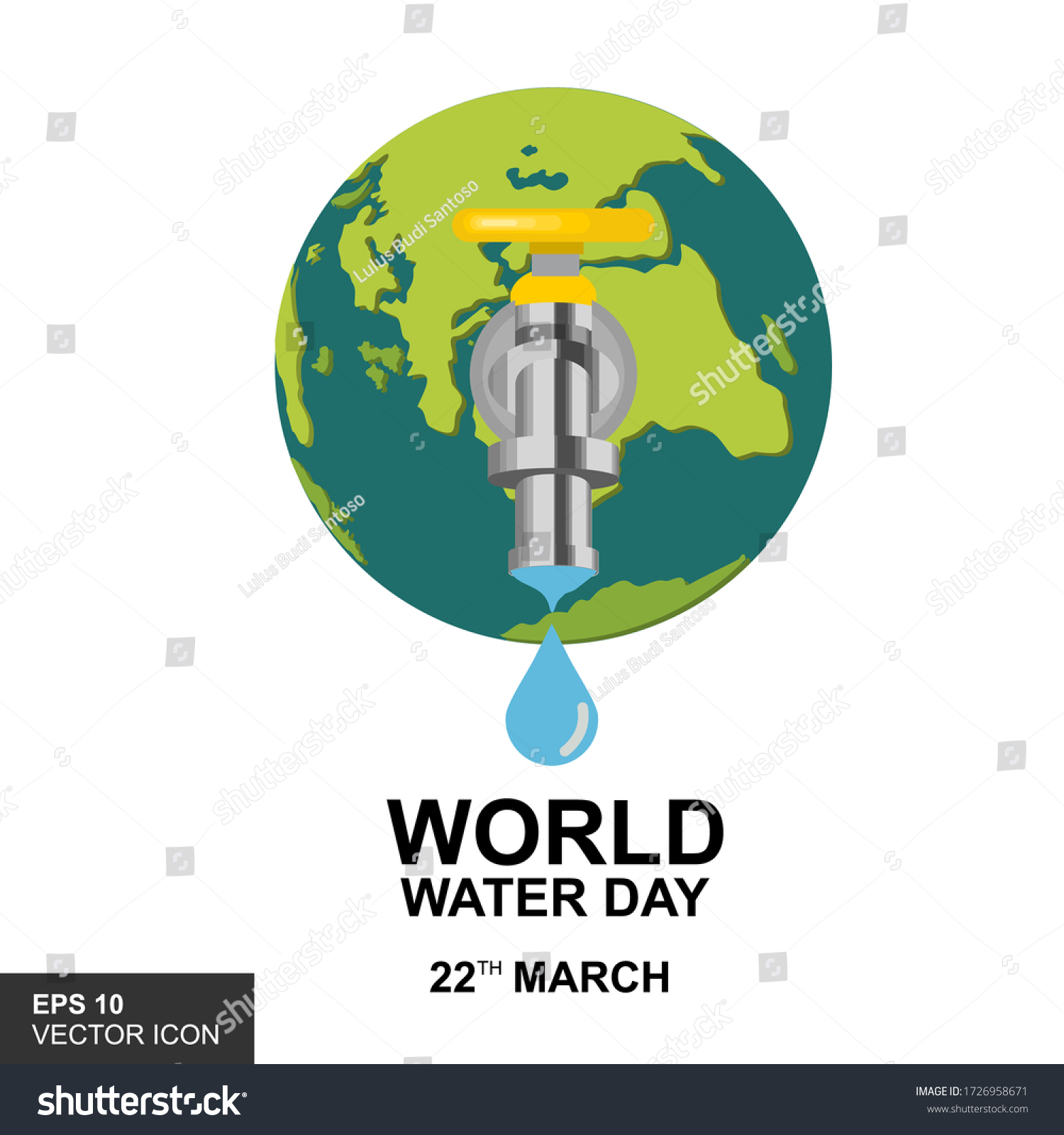 Save Water Save World Vector Illustration Stock Vector (Royalty Free ...