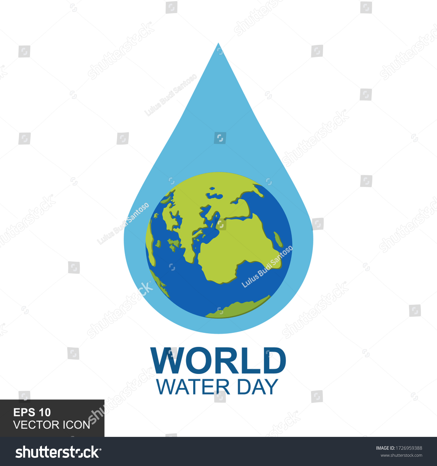 Save Water Save World Vector Illustration Stock Vector (Royalty Free ...