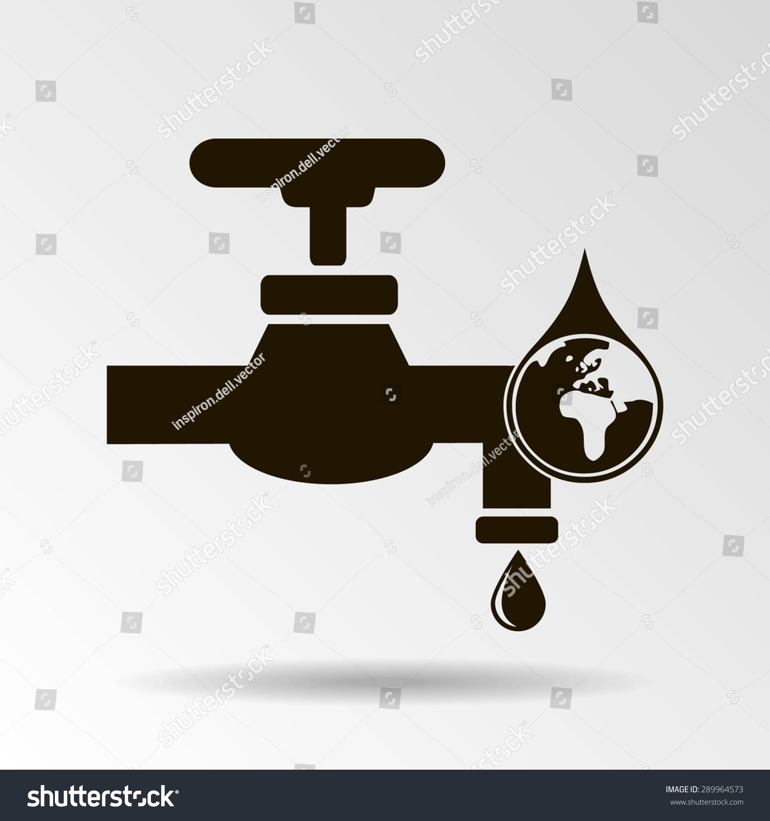 Save Water Sign Vector Illustration เวกเตอร์สต็อก ปลอดค่าลิขสิทธิ์