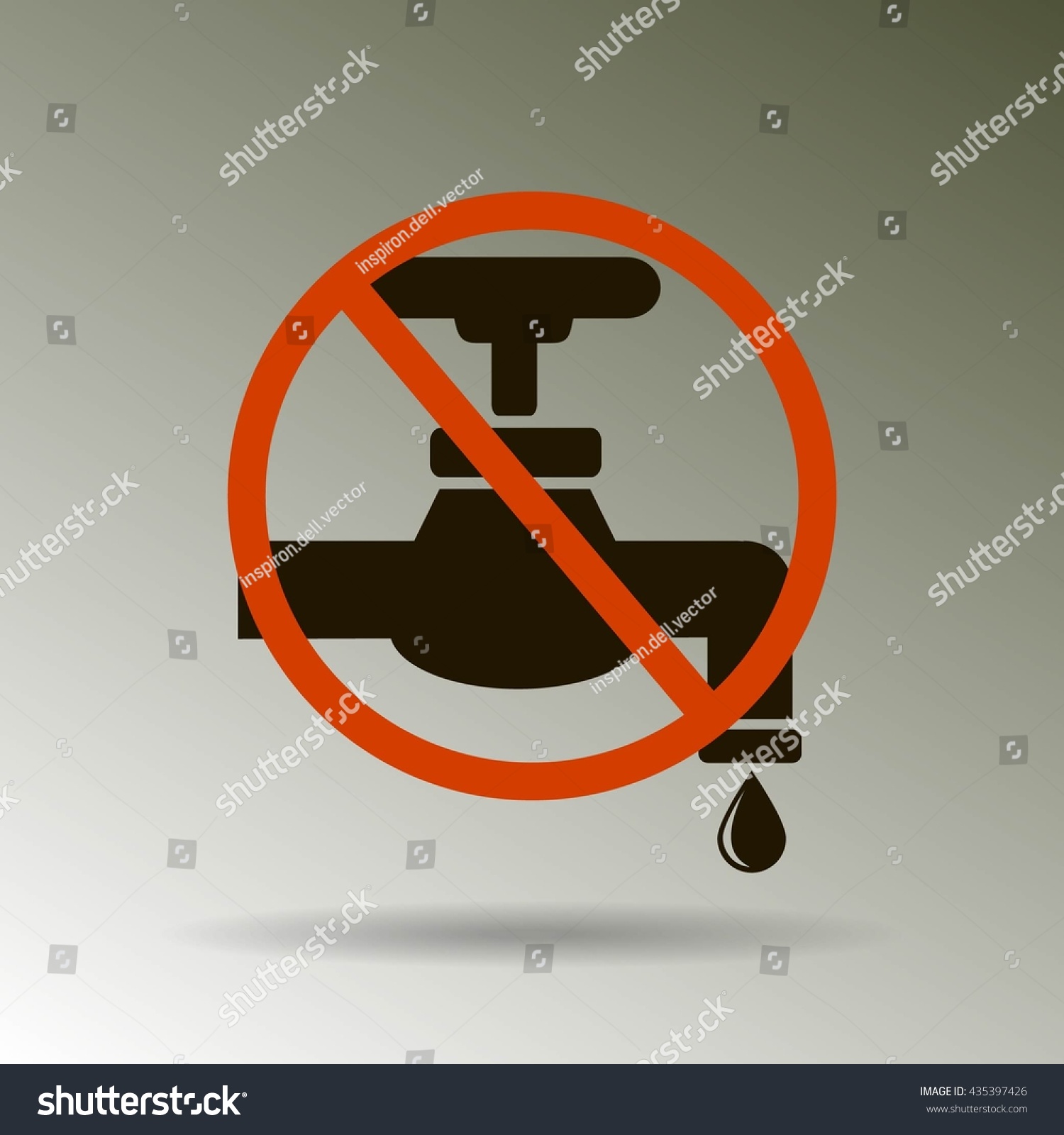 Save Water Sign Vector Illustration Stock Vector (Royalty Free) 435397426