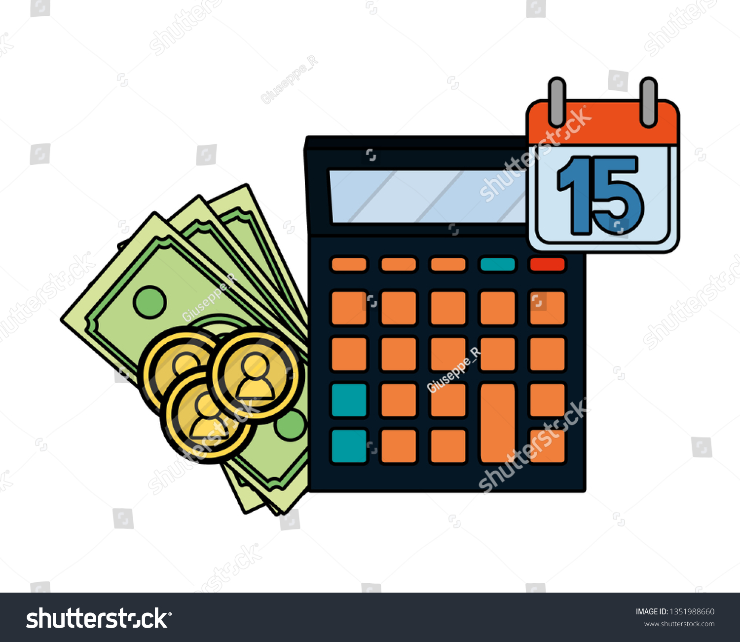 Saving Money Cartoon Stock Vector (Royalty Free) 1351988660 | Shutterstock