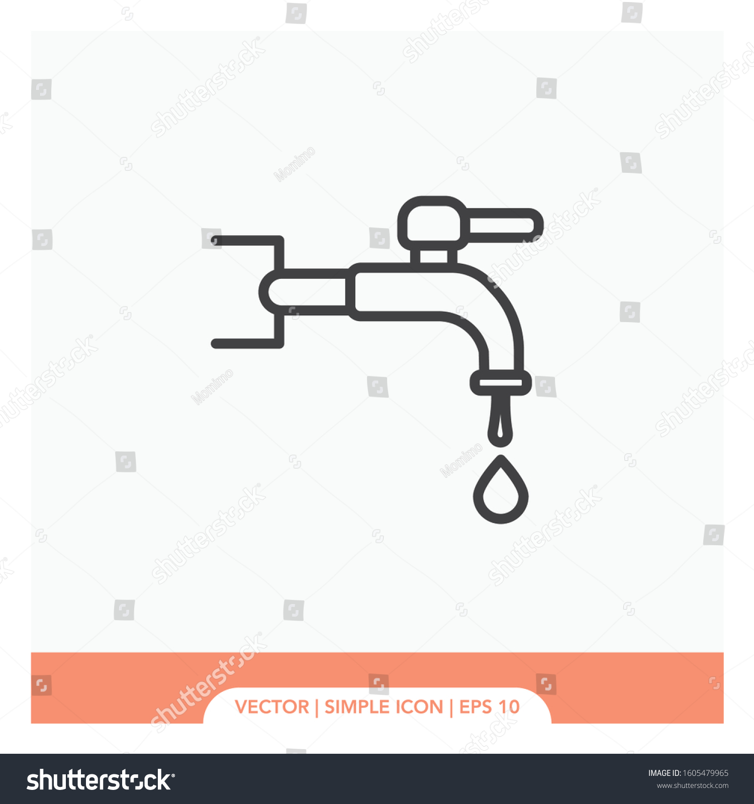 Saving Water Use Icon Vector Illustration: vector de stock (libre de ...