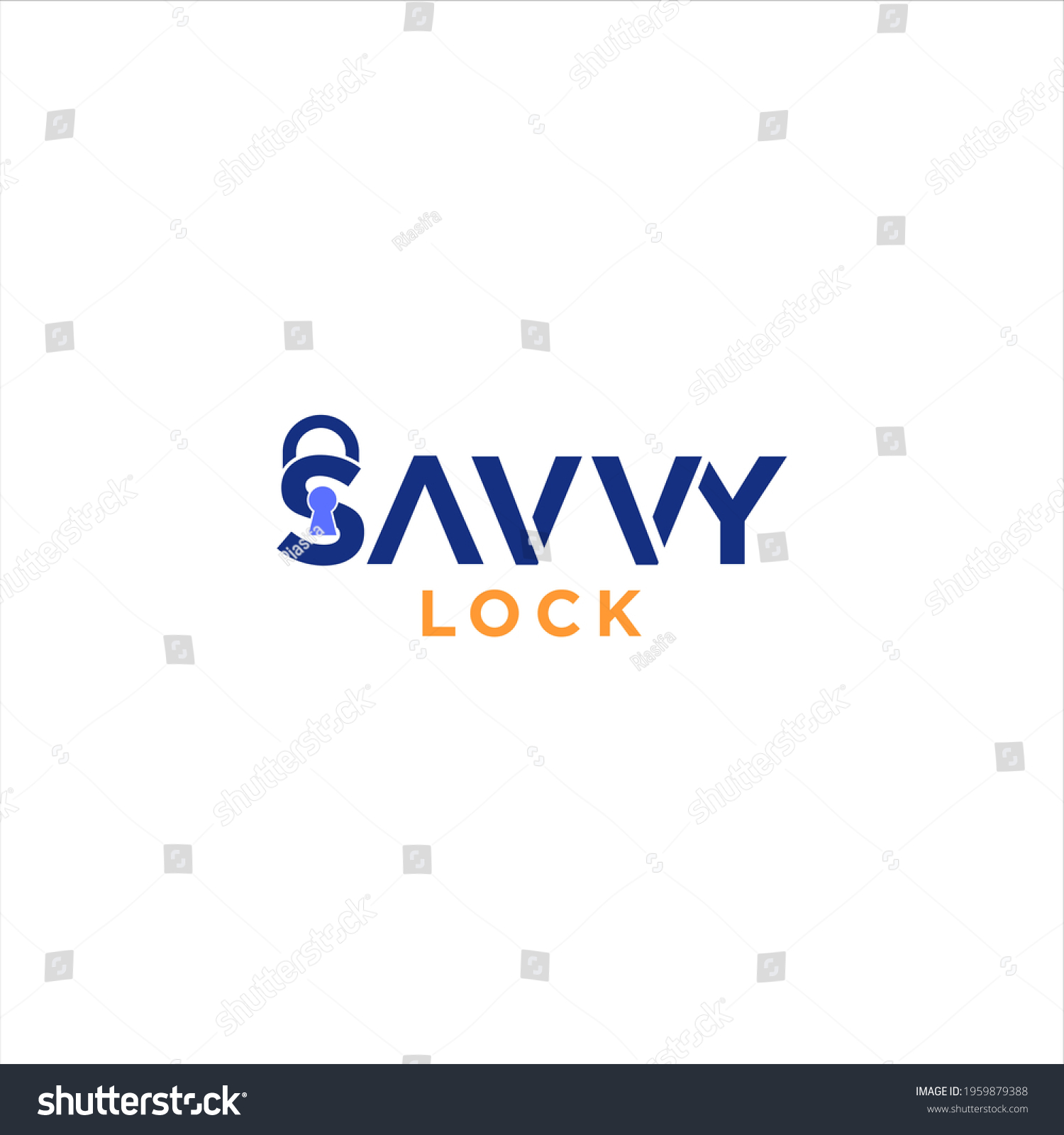 Savvy Lock Logo Design Secure Vector Stock Vector (Royalty Free ...