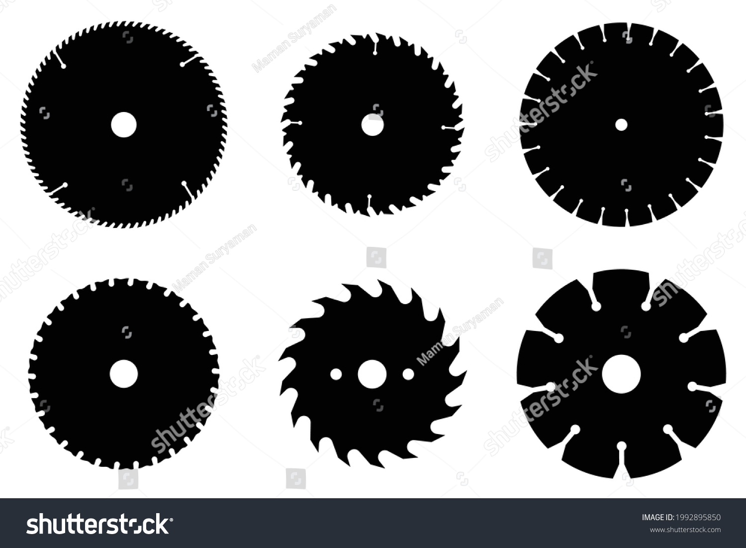 Saw Blade Vector Isolated On White Stock Vector (Royalty Free ...