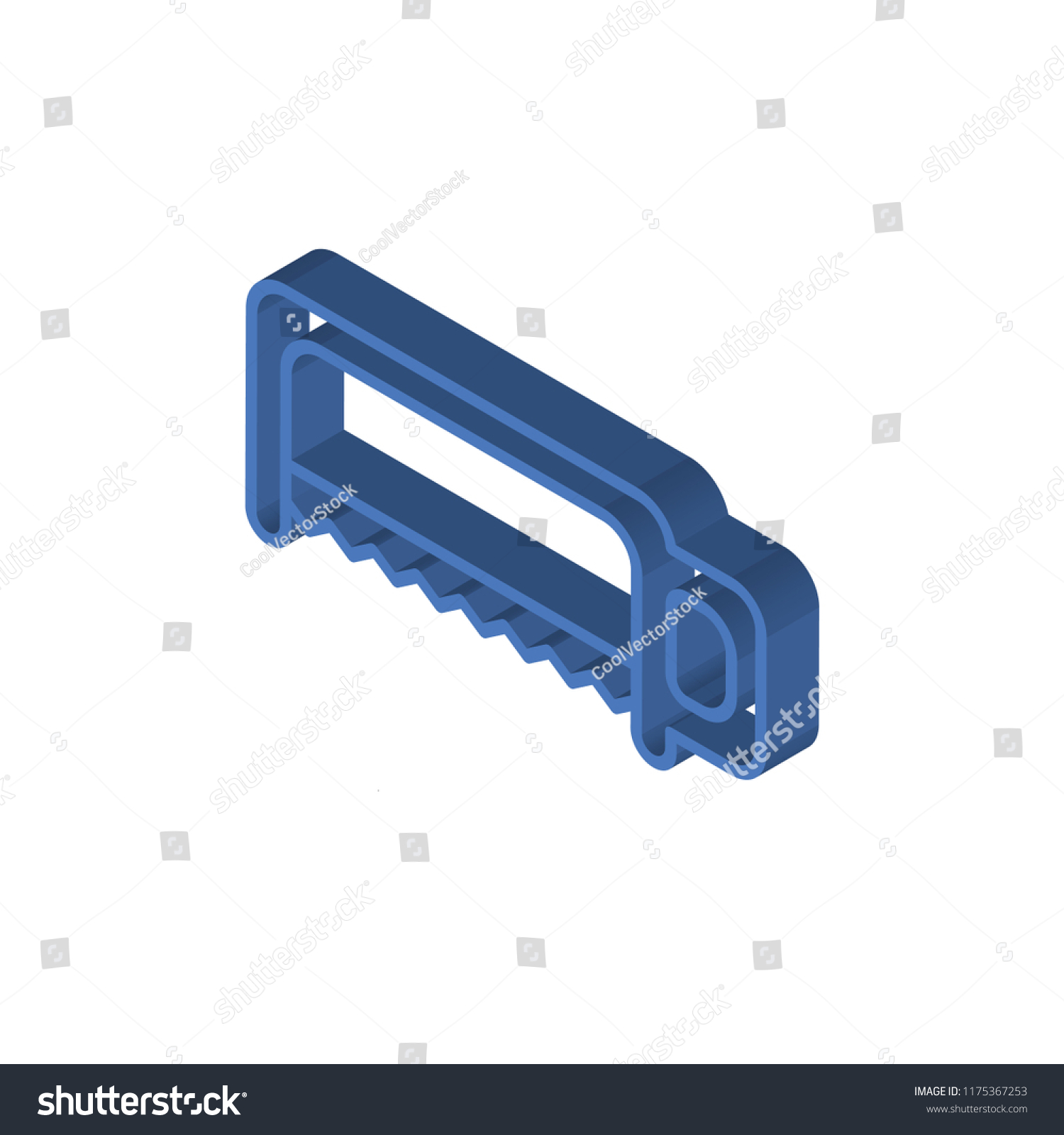 Saw Isometric Left Top View 3d Stock Vector (Royalty Free) 1175367253 ...