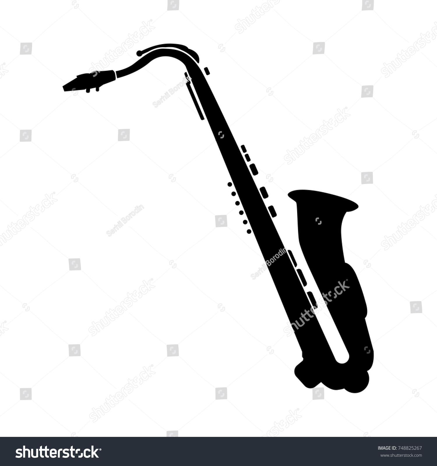 Saxophone Black Icon Stock Vector (Royalty Free) 748825267 | Shutterstock