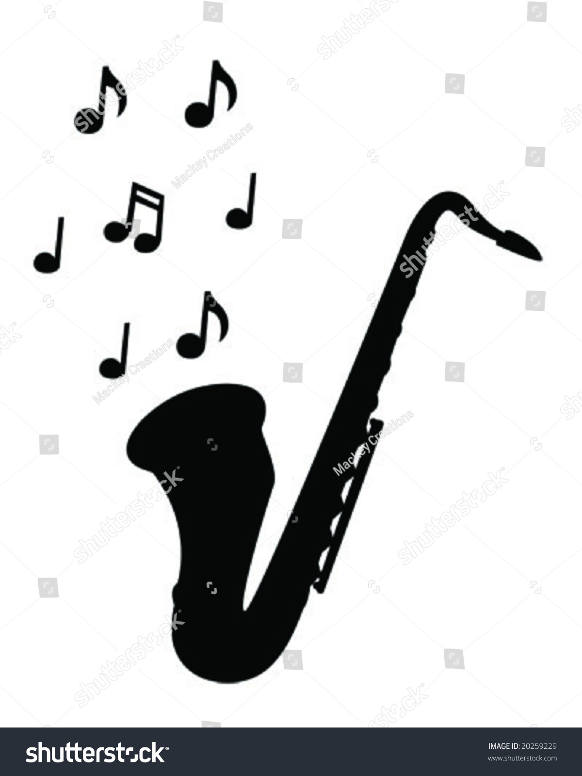 Saxophone Vector Illustraiton Stock Vector 20259229 - Shutterstock