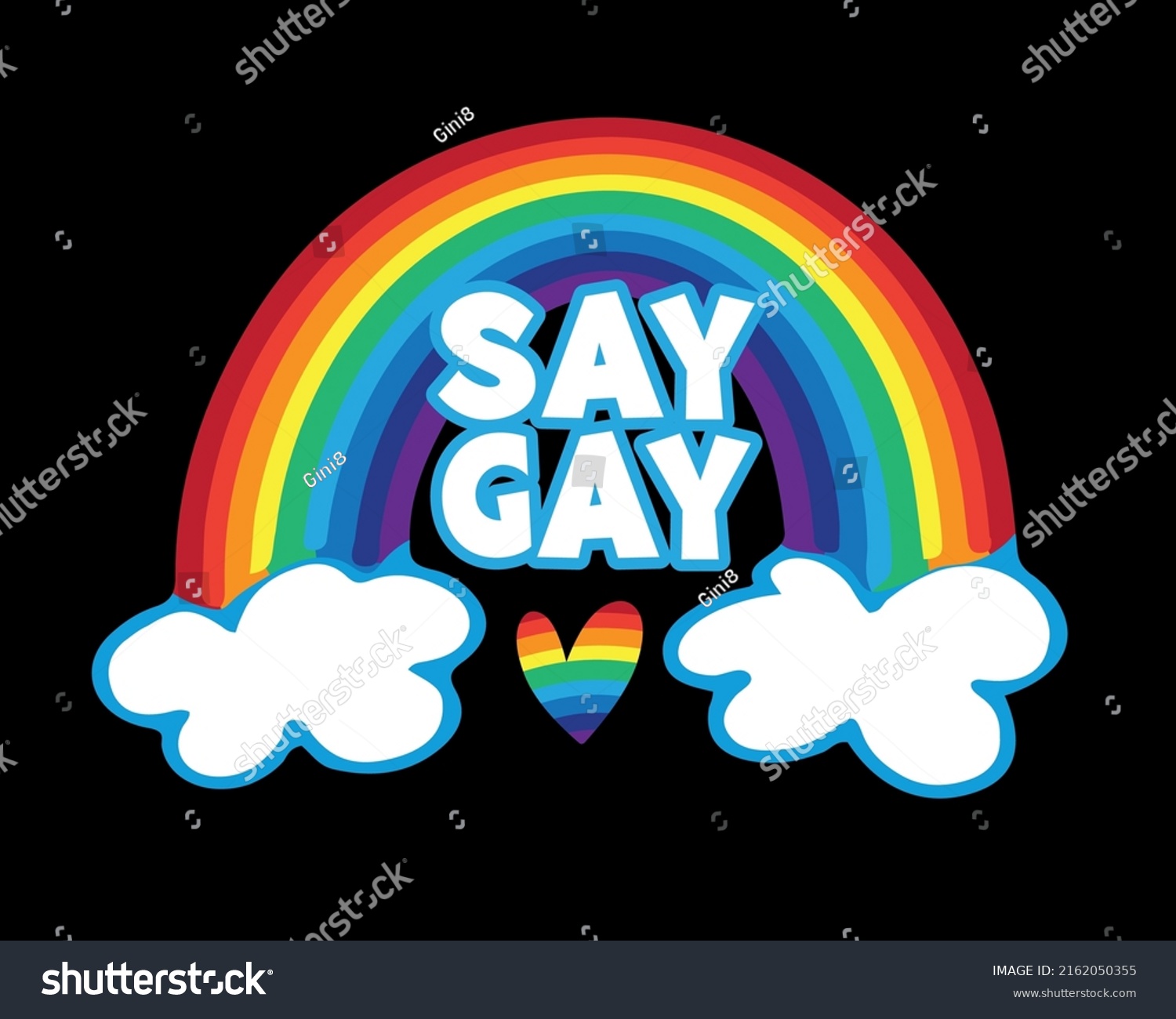 Say Gay Lgbt Pride Slogan Against Stock Vector Royalty Free