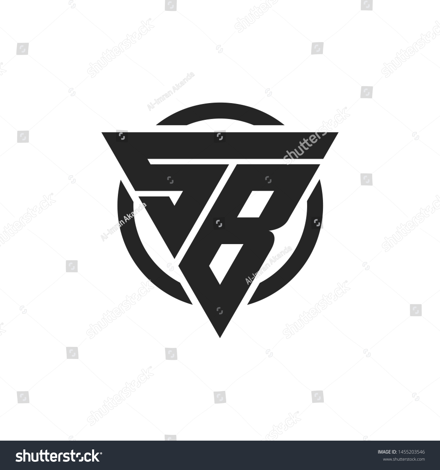 Sb Bs Triangle Logo Circle Monogram: vetor stock (livre de direitos ...